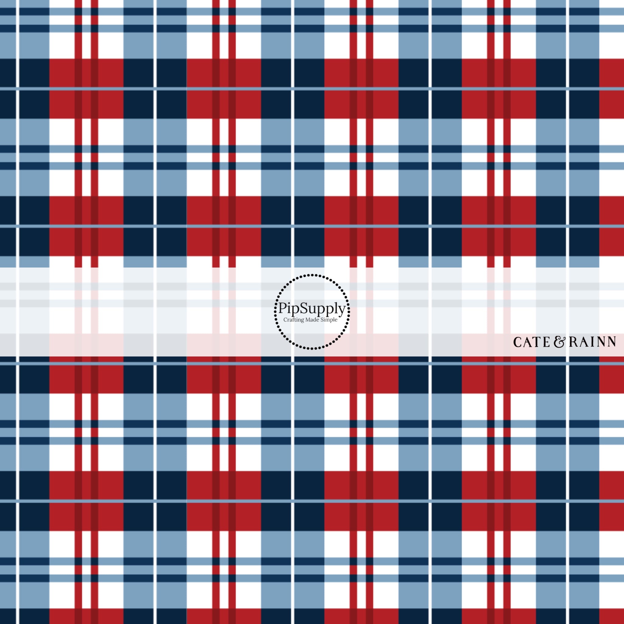 Patriotic Plaid Fabric By The Yard - American Flag Plaid Fabric By The ...