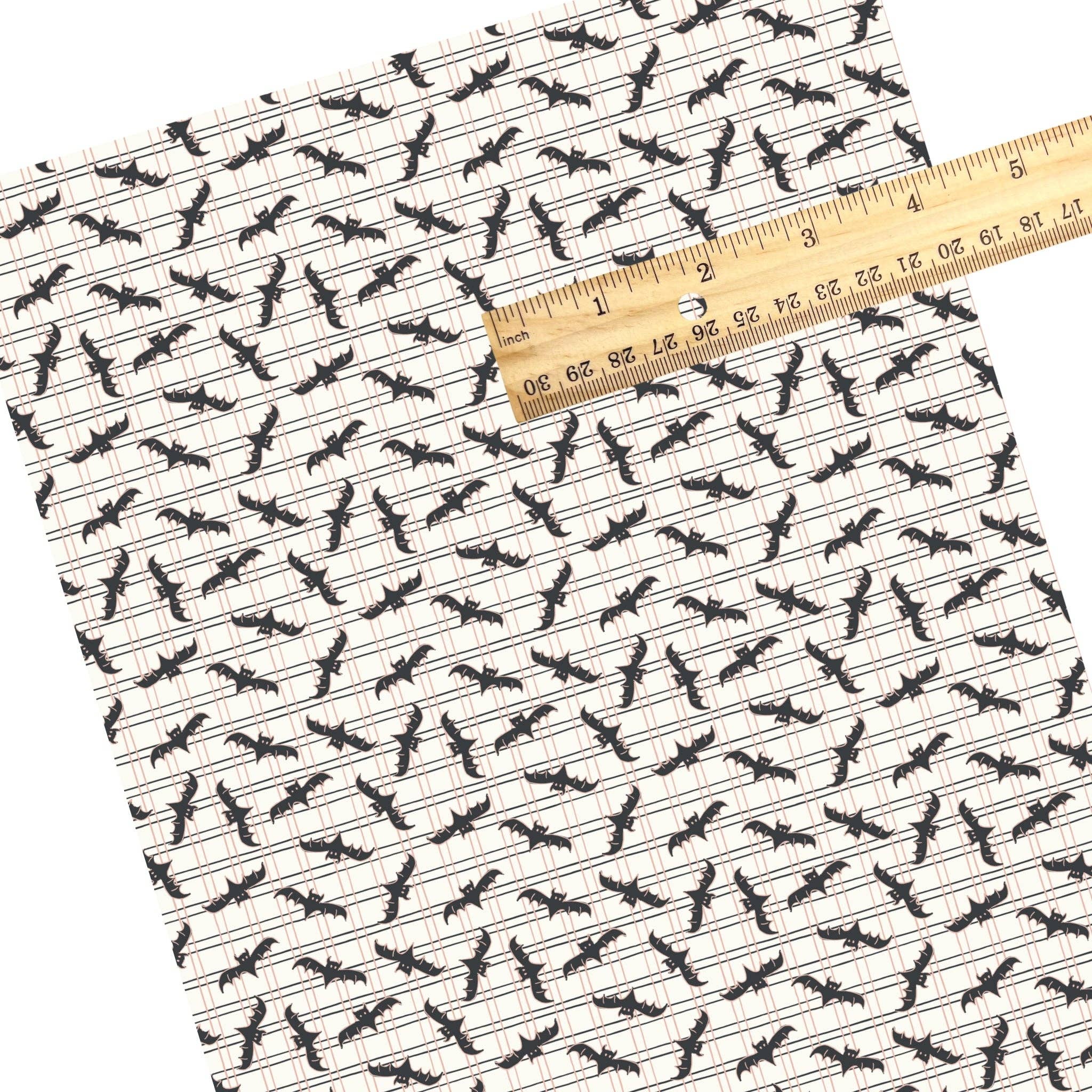 Spooky Bat Grid Faux Leather Sheets – Pip Supply