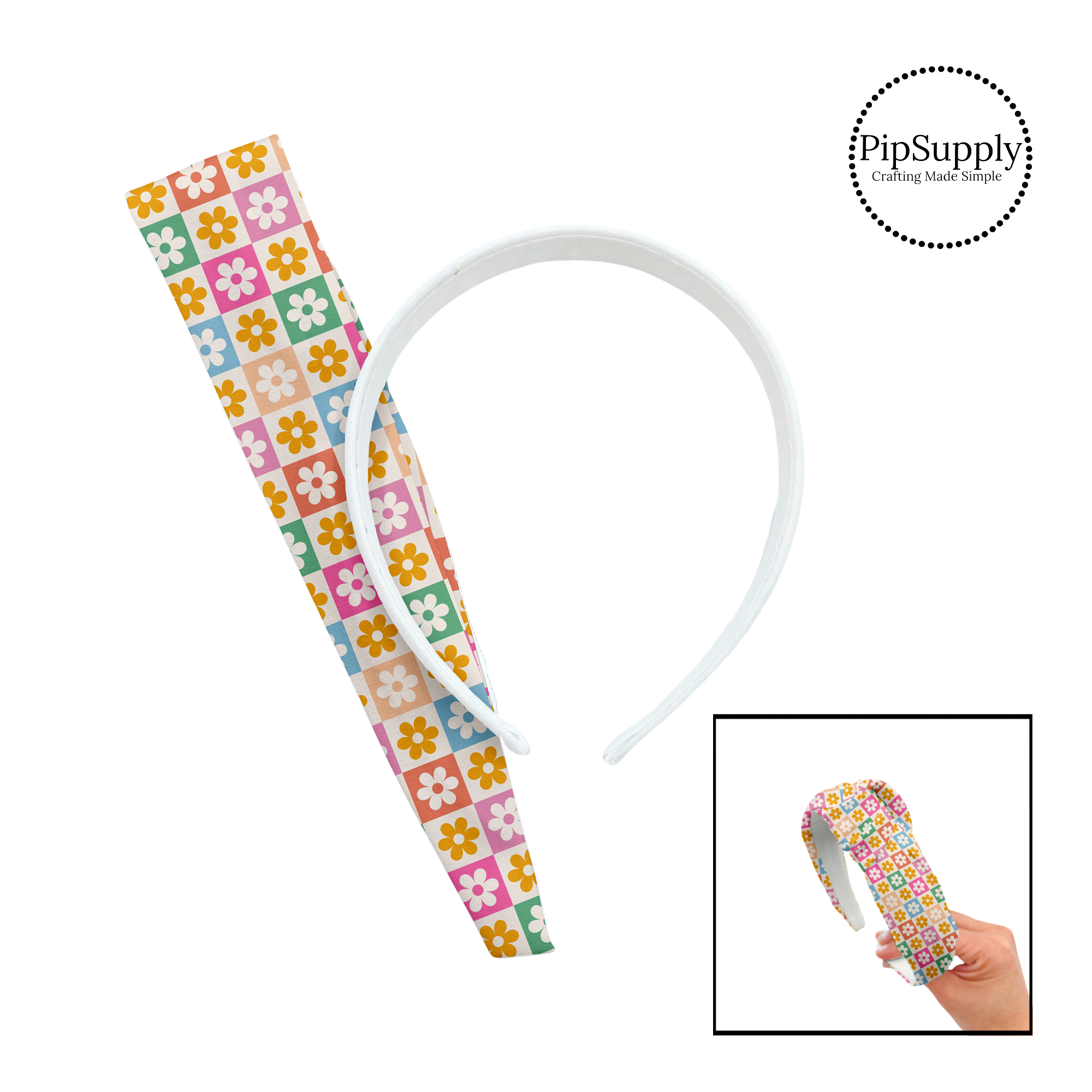 Tropical Floral Checker DIY Knotted Headband Kit – Pip Supply