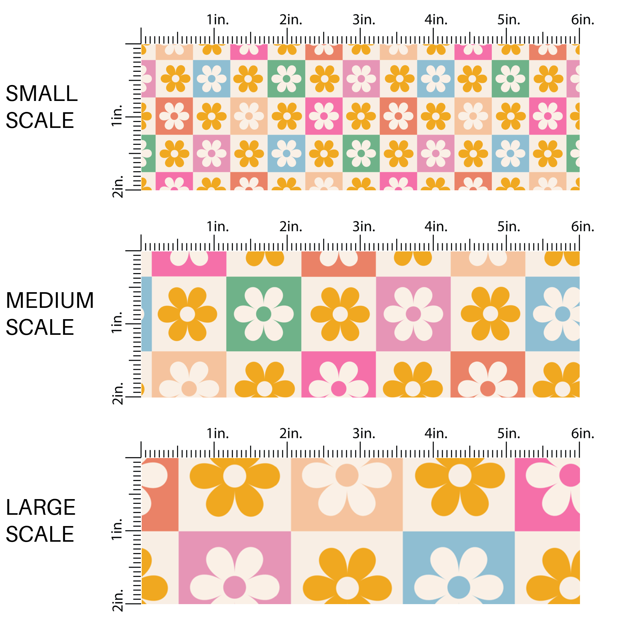 Tropical Floral Checker Fabric By The Yard – Pip Supply