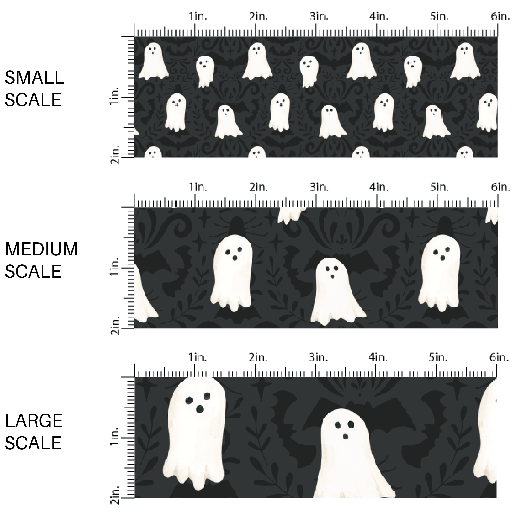 Ghosts on Halloween Shadows Fabric By The Yard – Pip Supply