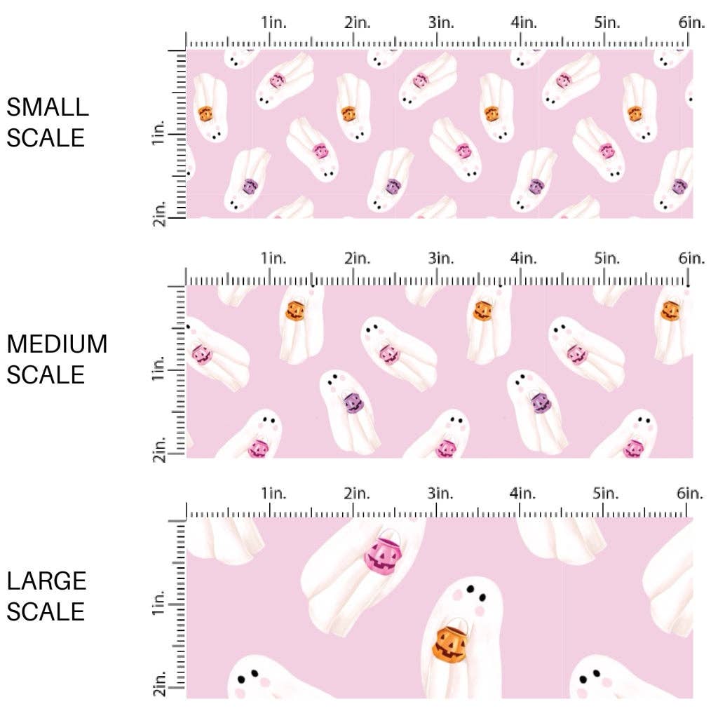 Trick or Treatin’ Ghosts Lilac Fabric By The Yard – Pip Supply