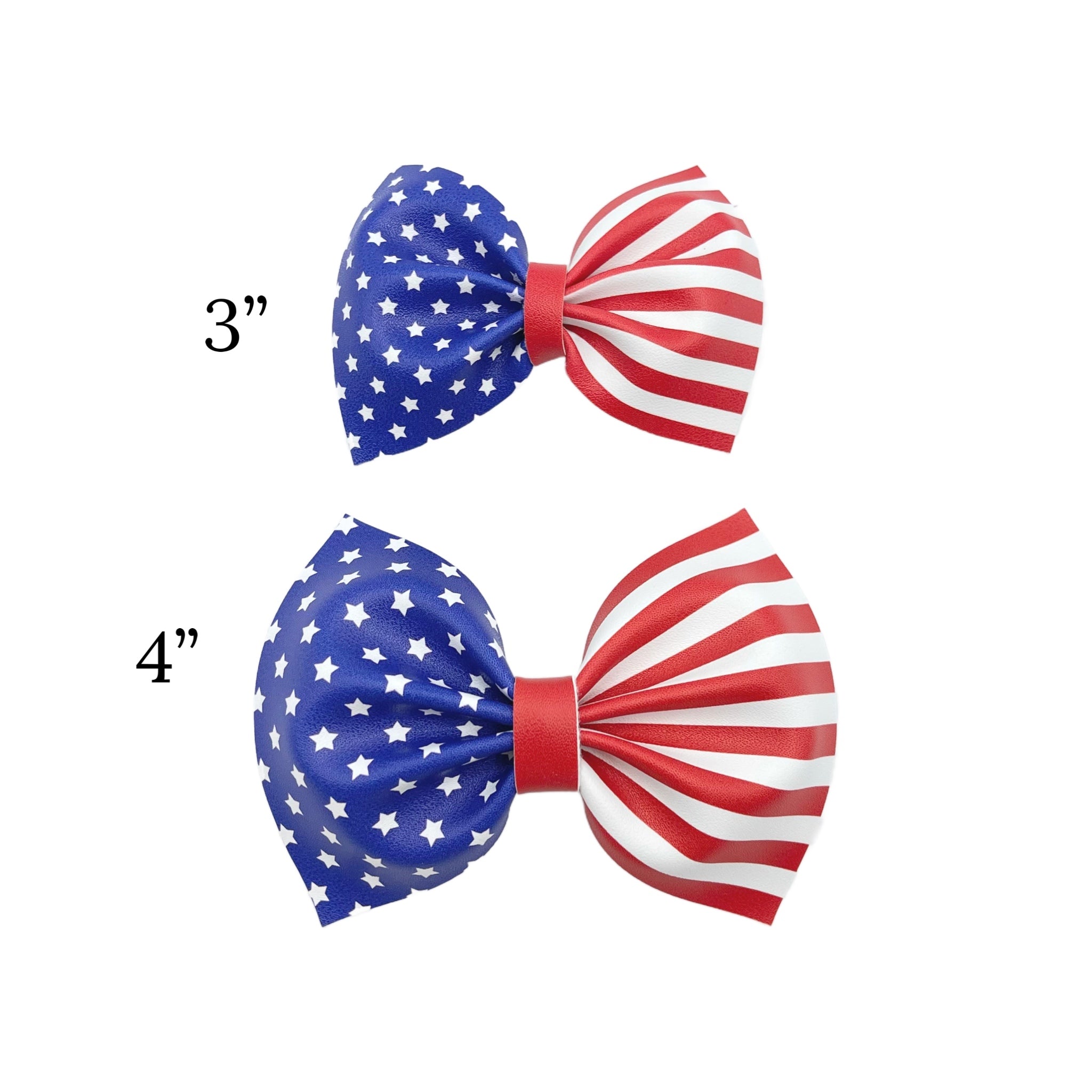 Classic American Flag Patriotic Themed Hair Bows - American Flag Faux ...