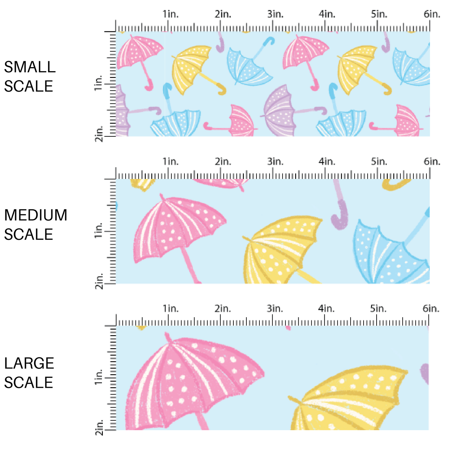 Spring Fabric By The Yard - April Showers Fabric - Umbrella Fabric ...