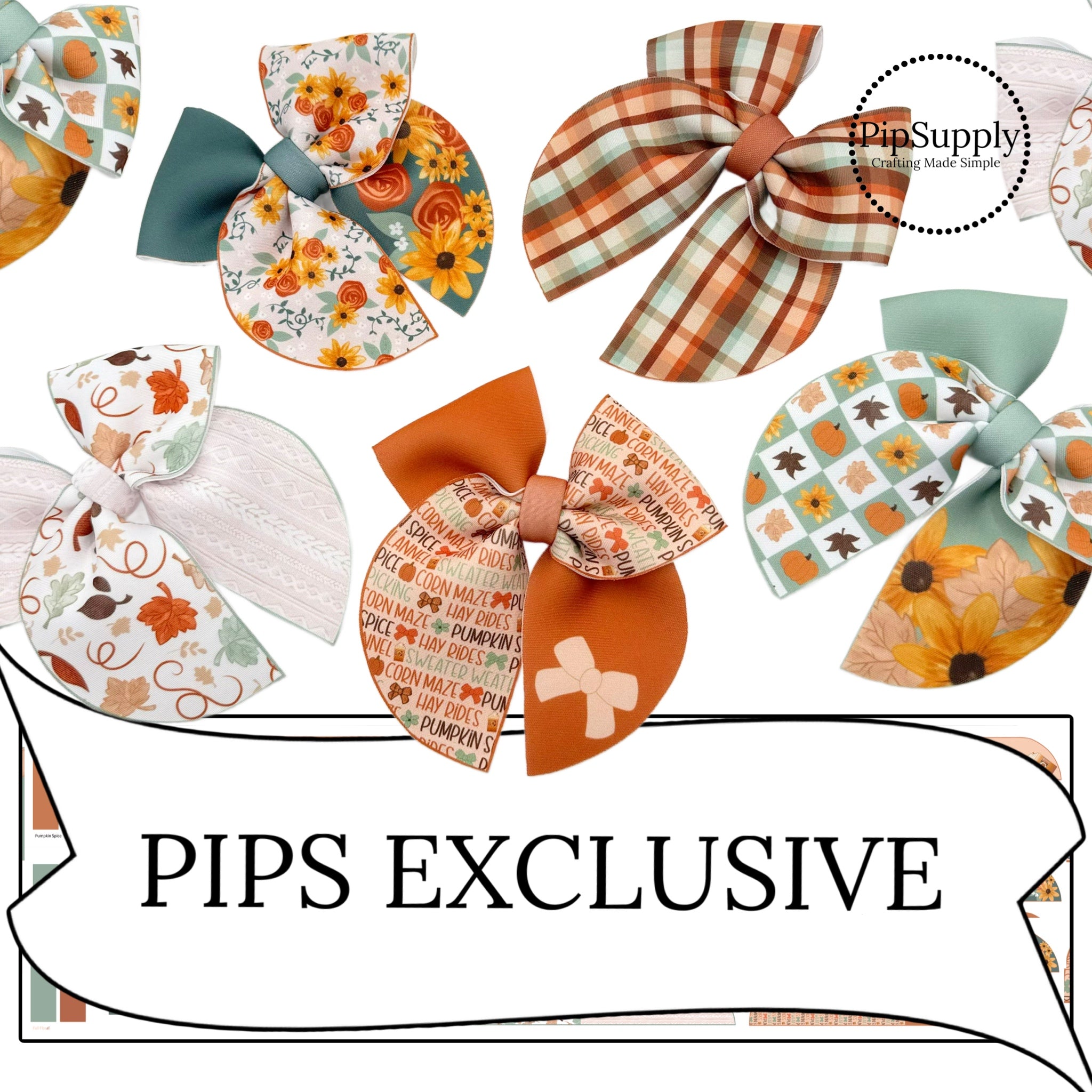 Autumn In The Air Sailor Neoprene DIY Hair Bows – Pip Supply