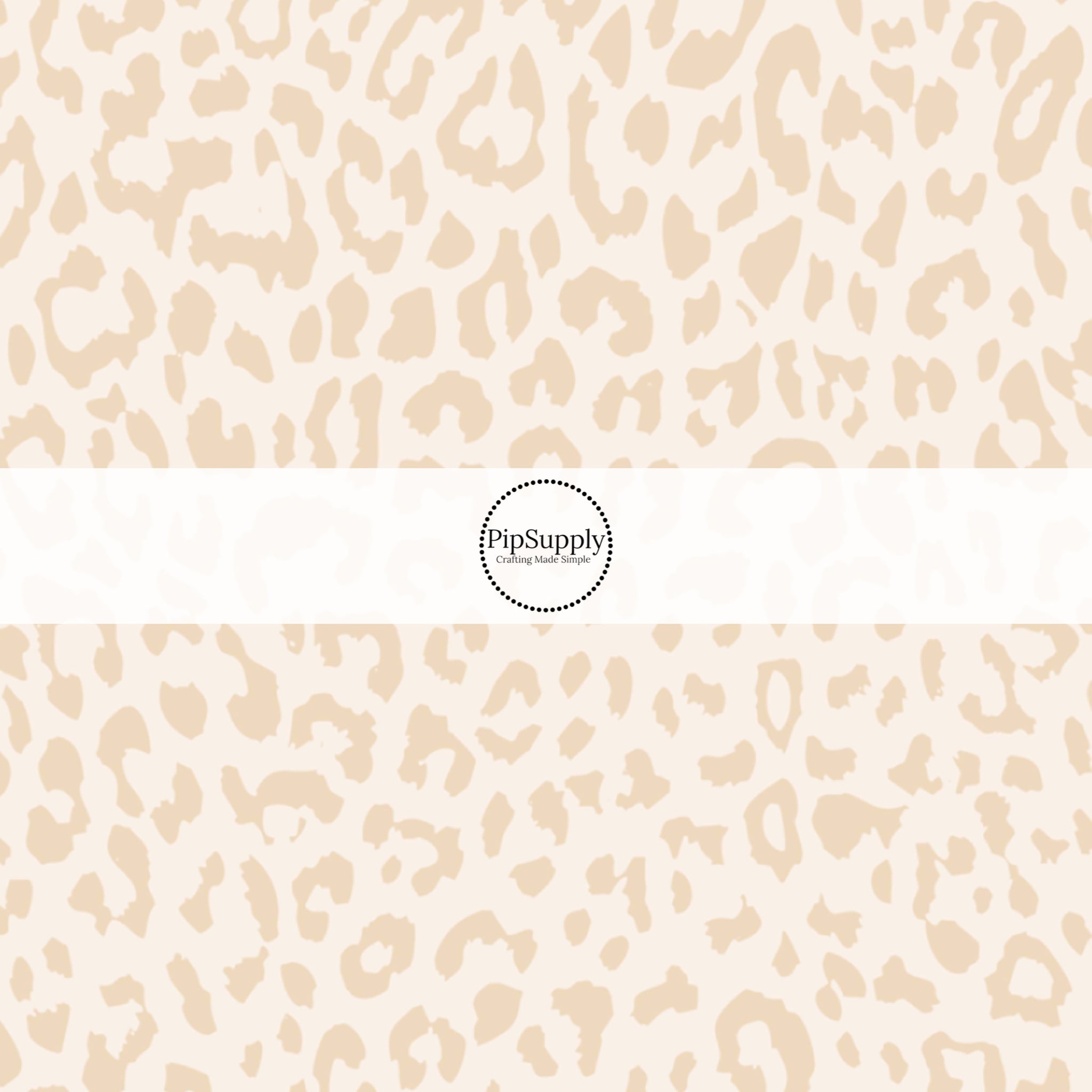 Leopard Pattern Fabric by the Yard - Cream Classic Leopard Fabric By ...