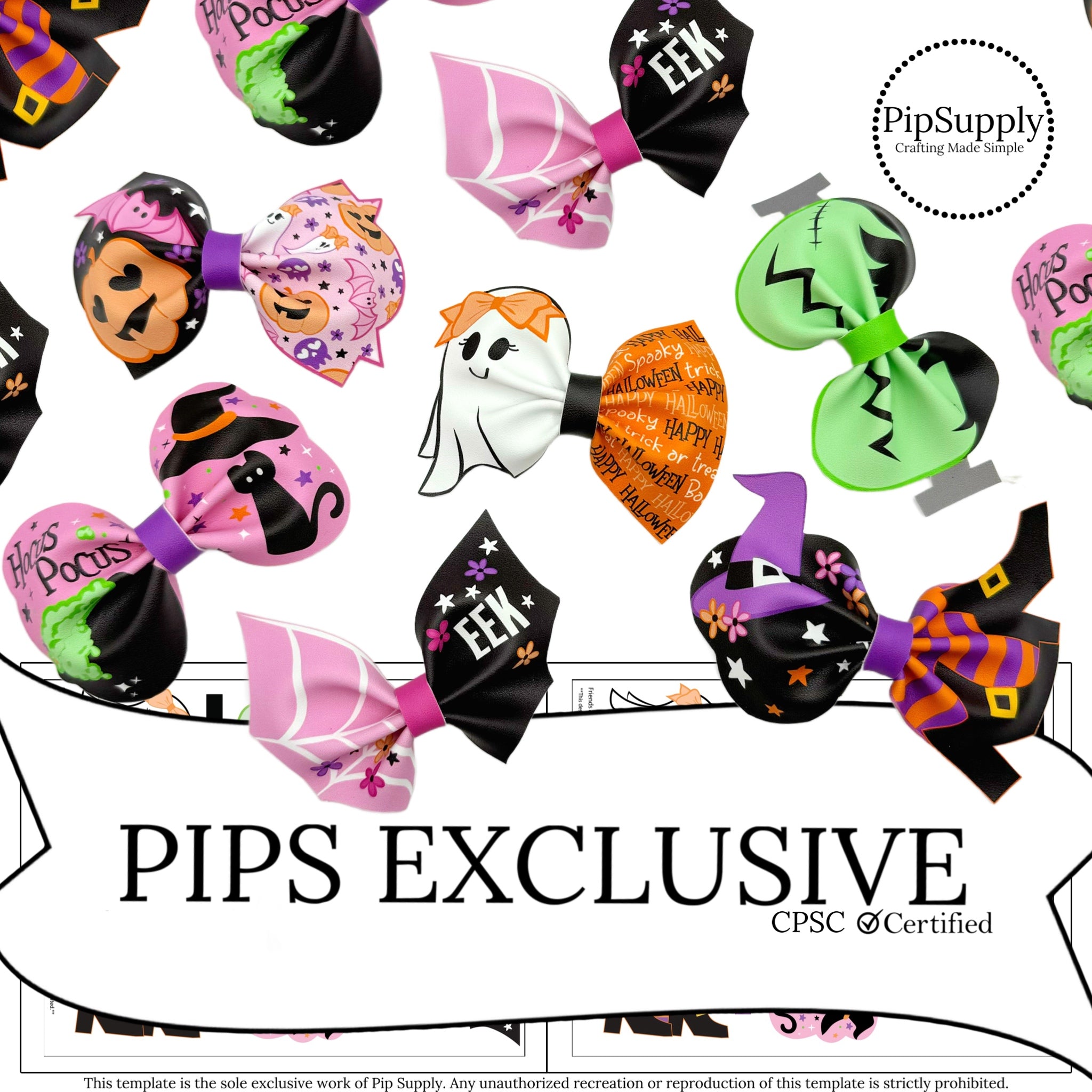 Friends & Frights Faux Leather DIY Hair Bows & Craft Cutouts – Pip Supply