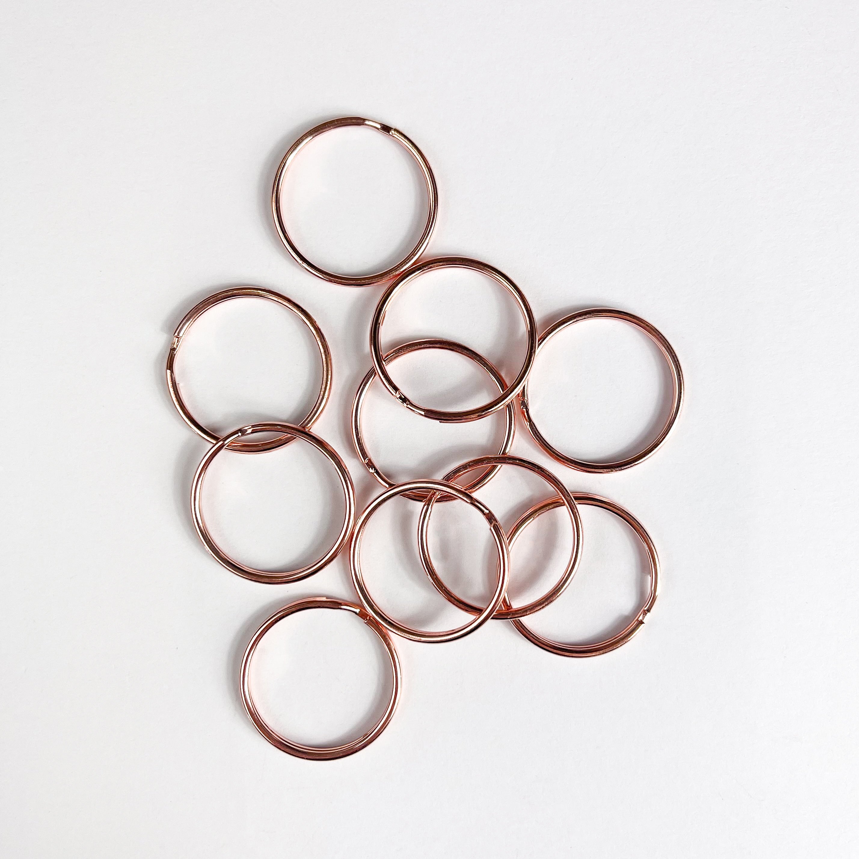 Set of 10 - Rose Gold Split Key Ring – Pip Supply