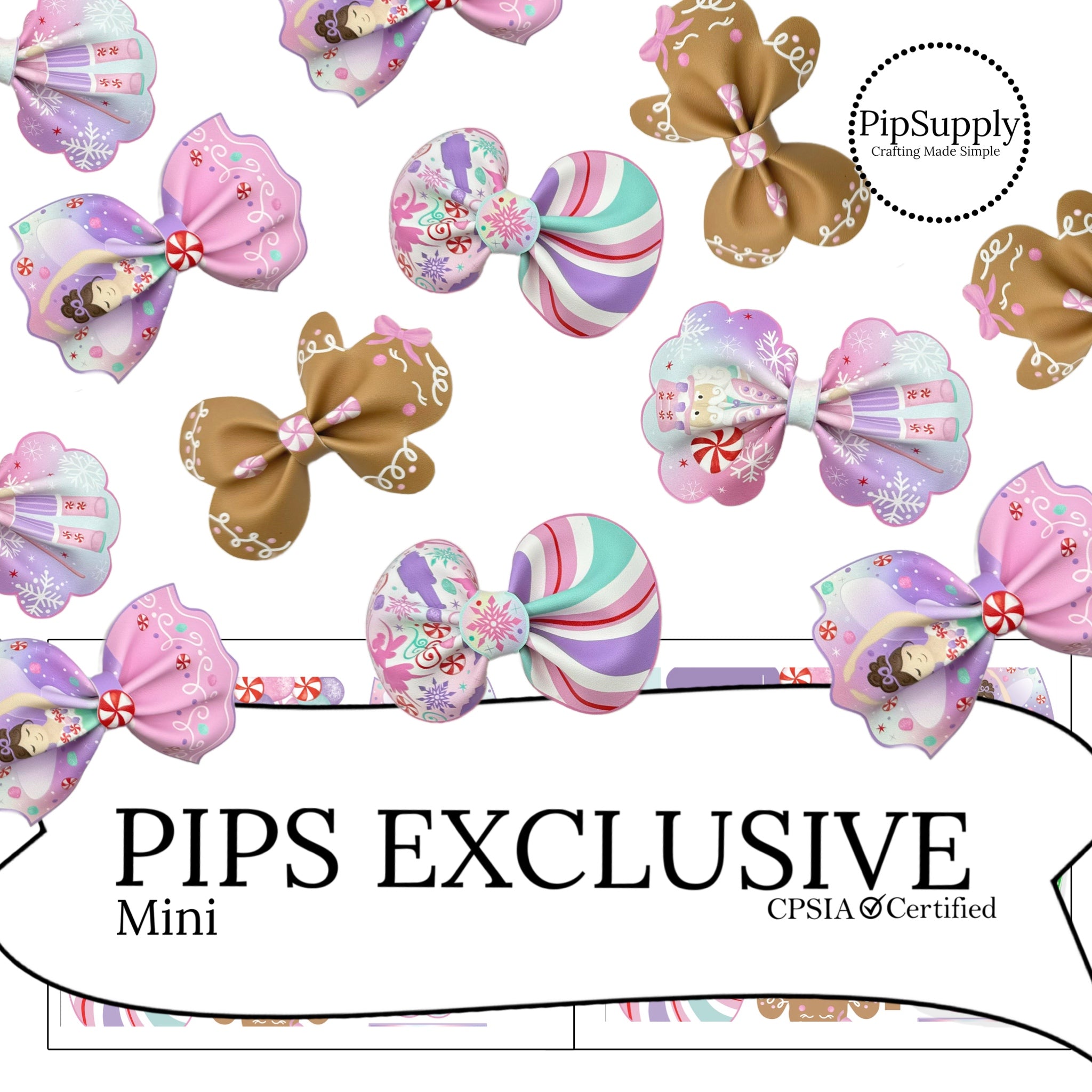 MINI Pastel Wonderland Faux Leather DIY Hair Bows & Craft Cutouts – Pip ...