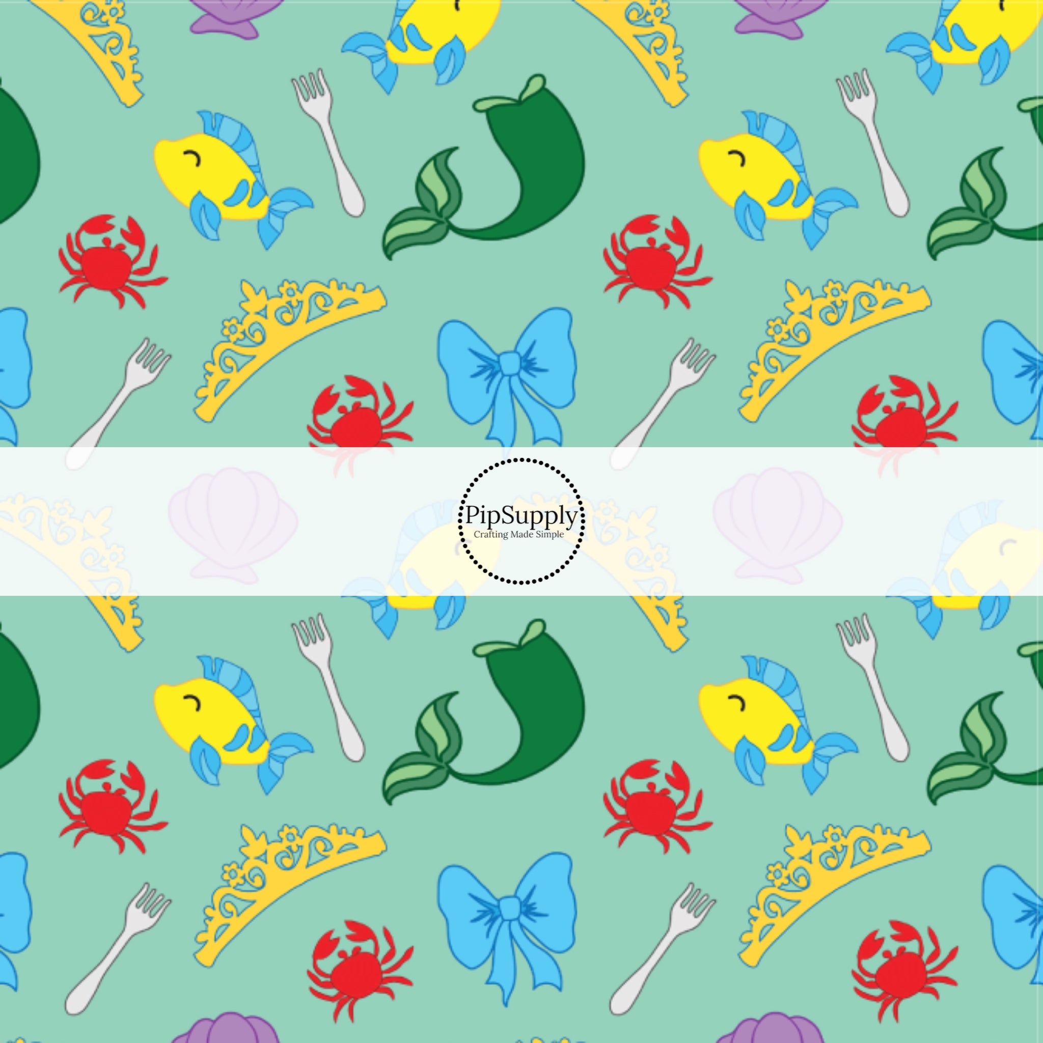Mermaid Fabric By The Yard - Mermaid Princess Fabric By The Yard ...