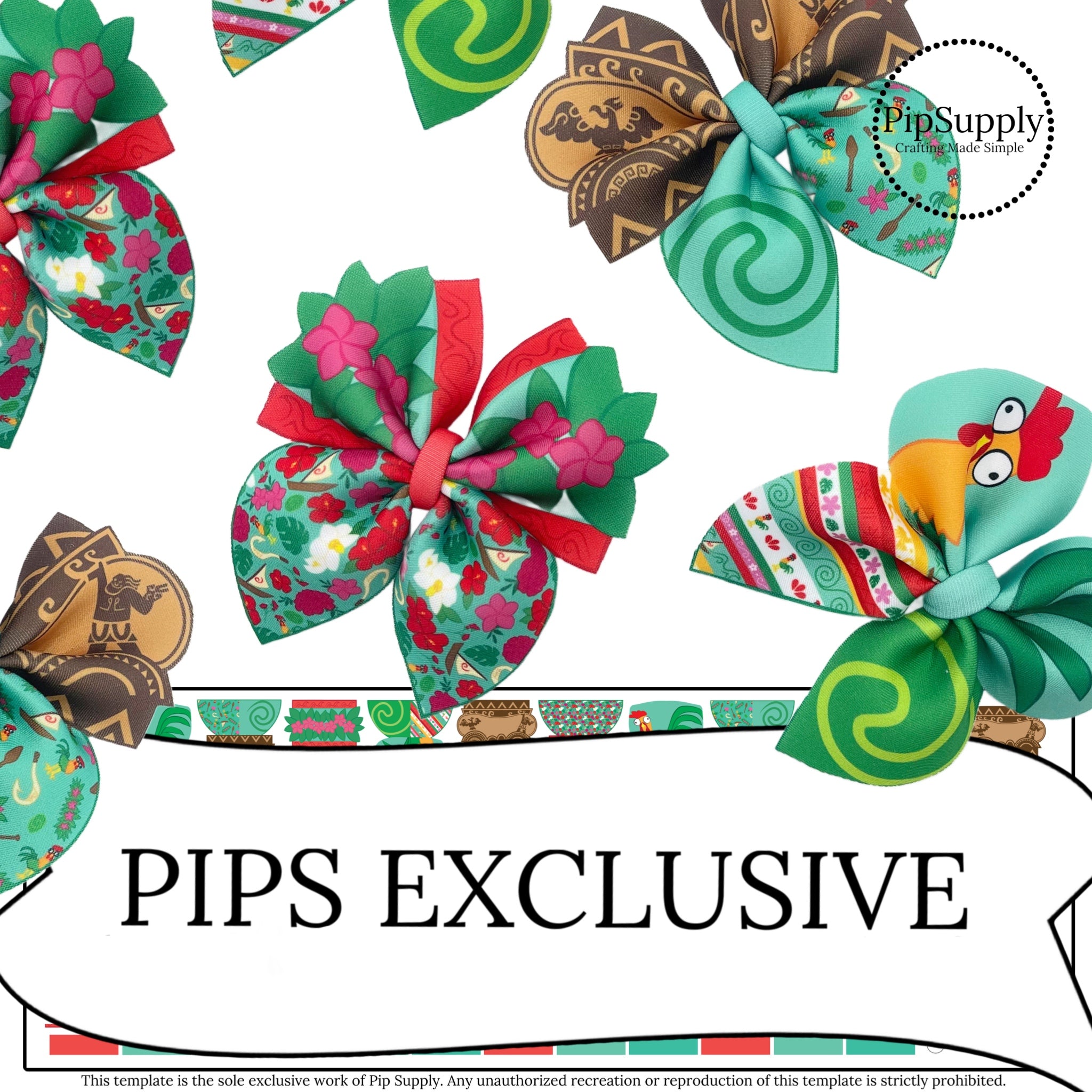 MINI Hawaiian Princess Bubble Neoprene DIY Hair Bows - PIPS EXCLUSIVE ...