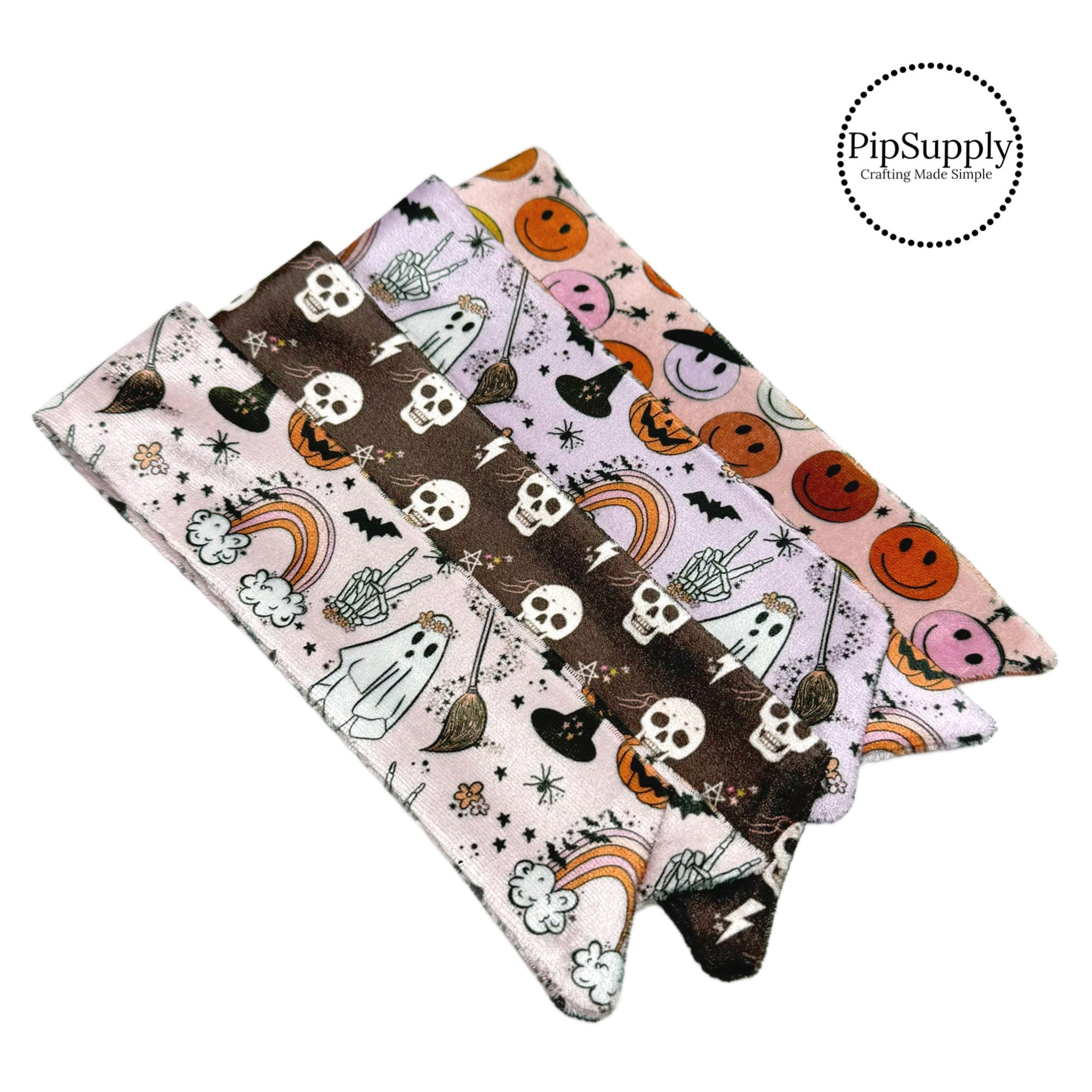 Halloween Themed Ruth Hair Bow Pack - Spooky Halloween Things VELVET ...