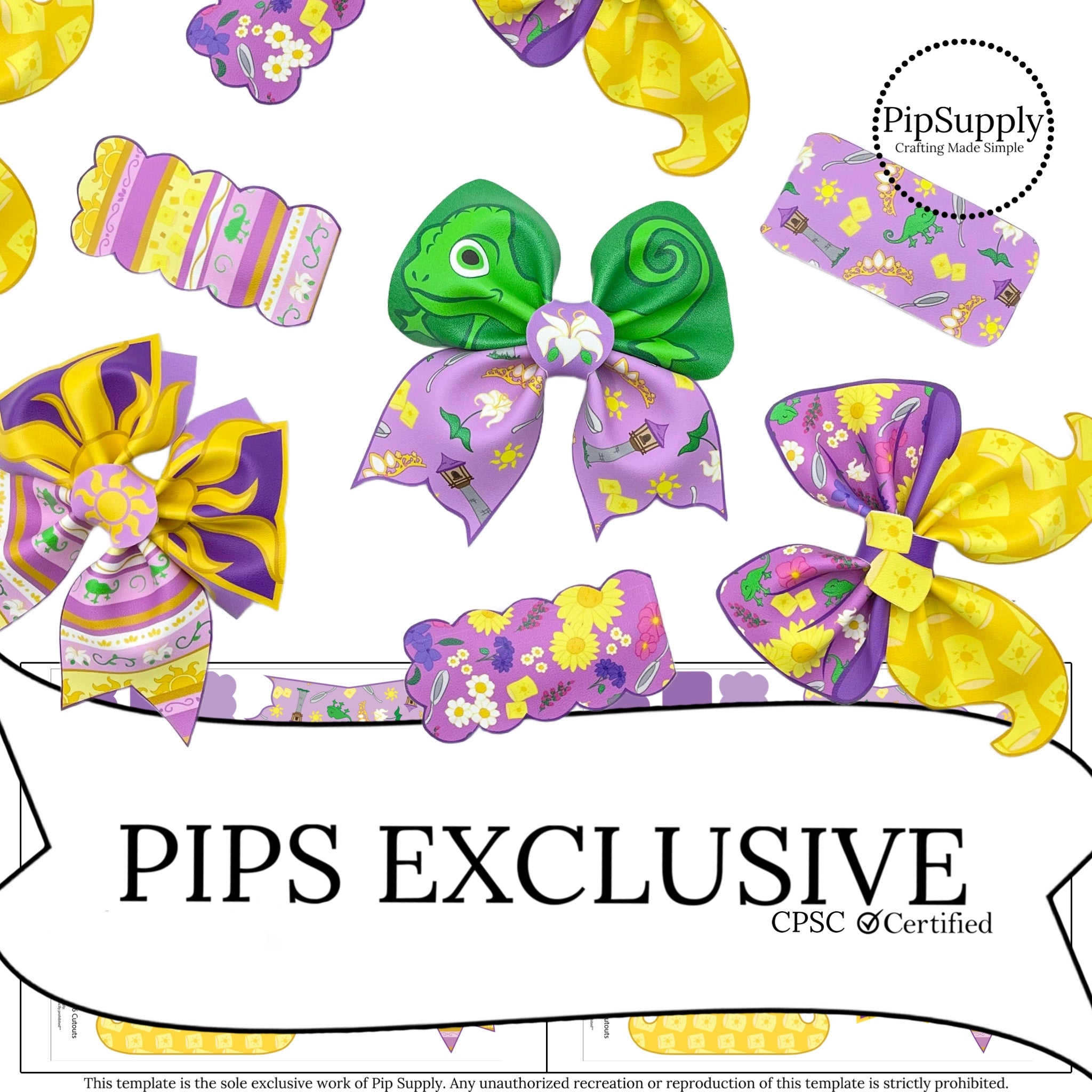 Long Haired Princess Movie Bows-Tower Princess Faux Leather DIY Hair ...