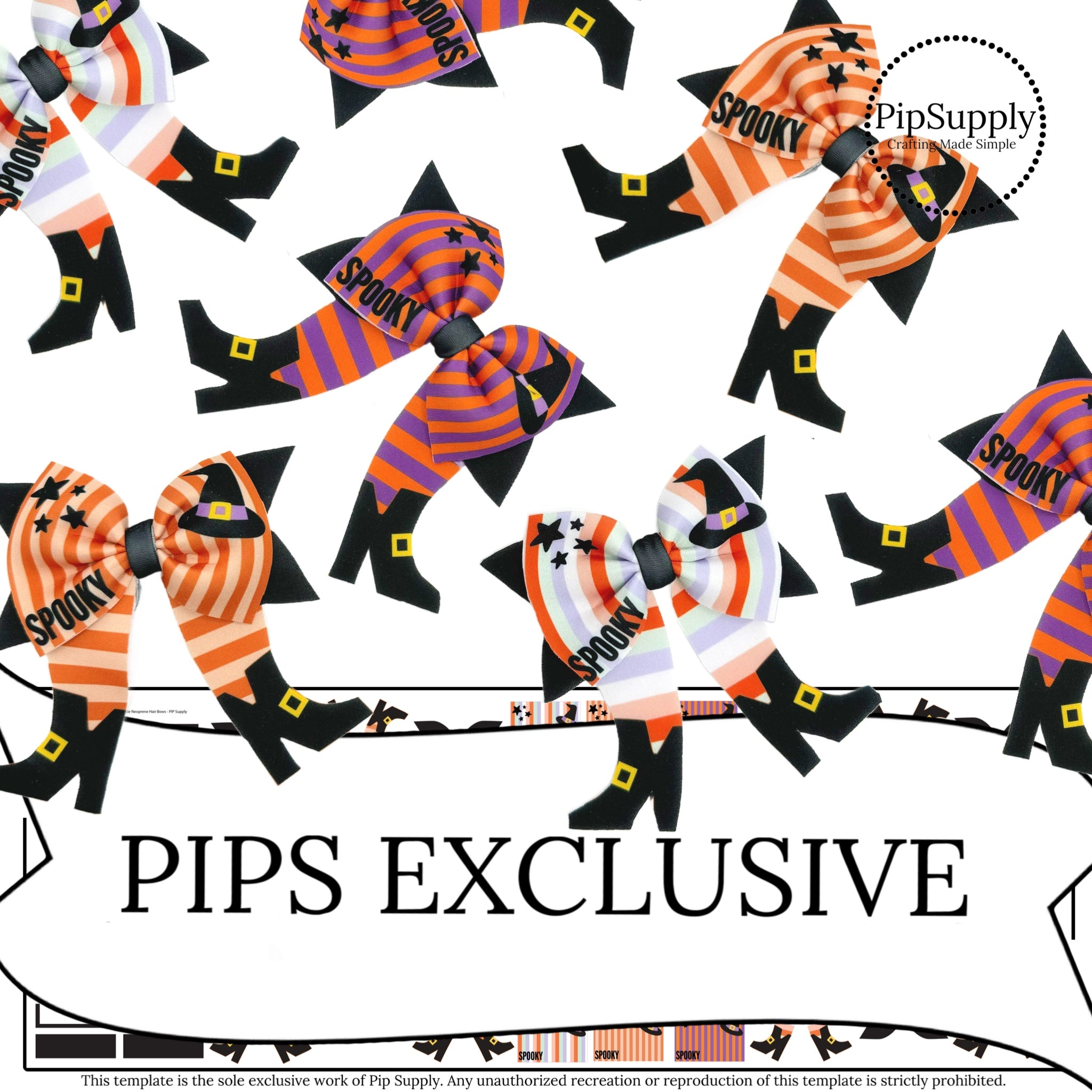 Witch Boots Layered Neoprene DIY Hair Bows – Pip Supply
