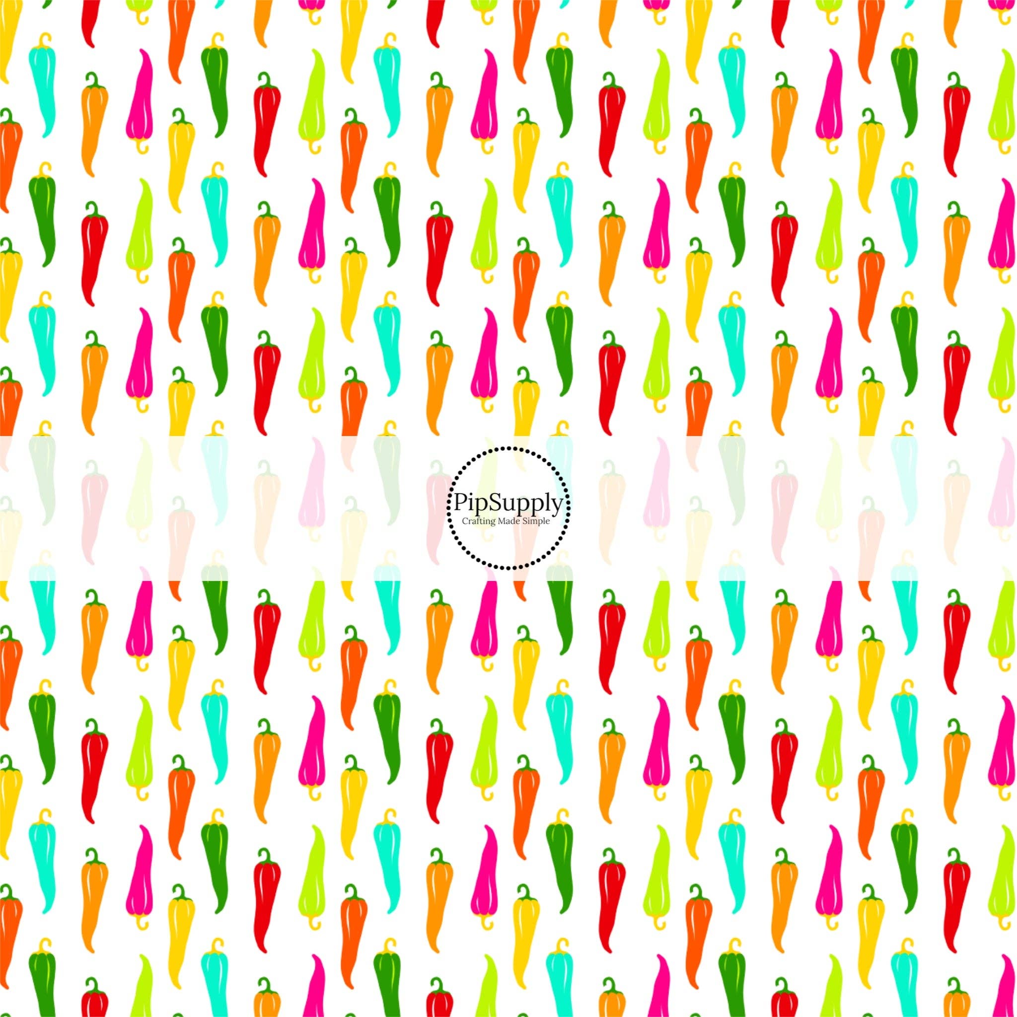 Bright Hot Chili Peppers Fabric By The Yard – Pip Supply