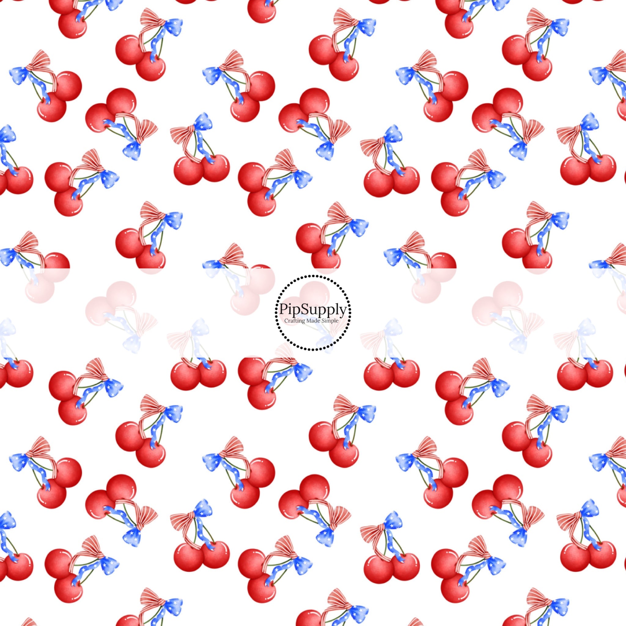 Patriotic Fabric By The Yard - American Cherries Fabric By The Yard ...