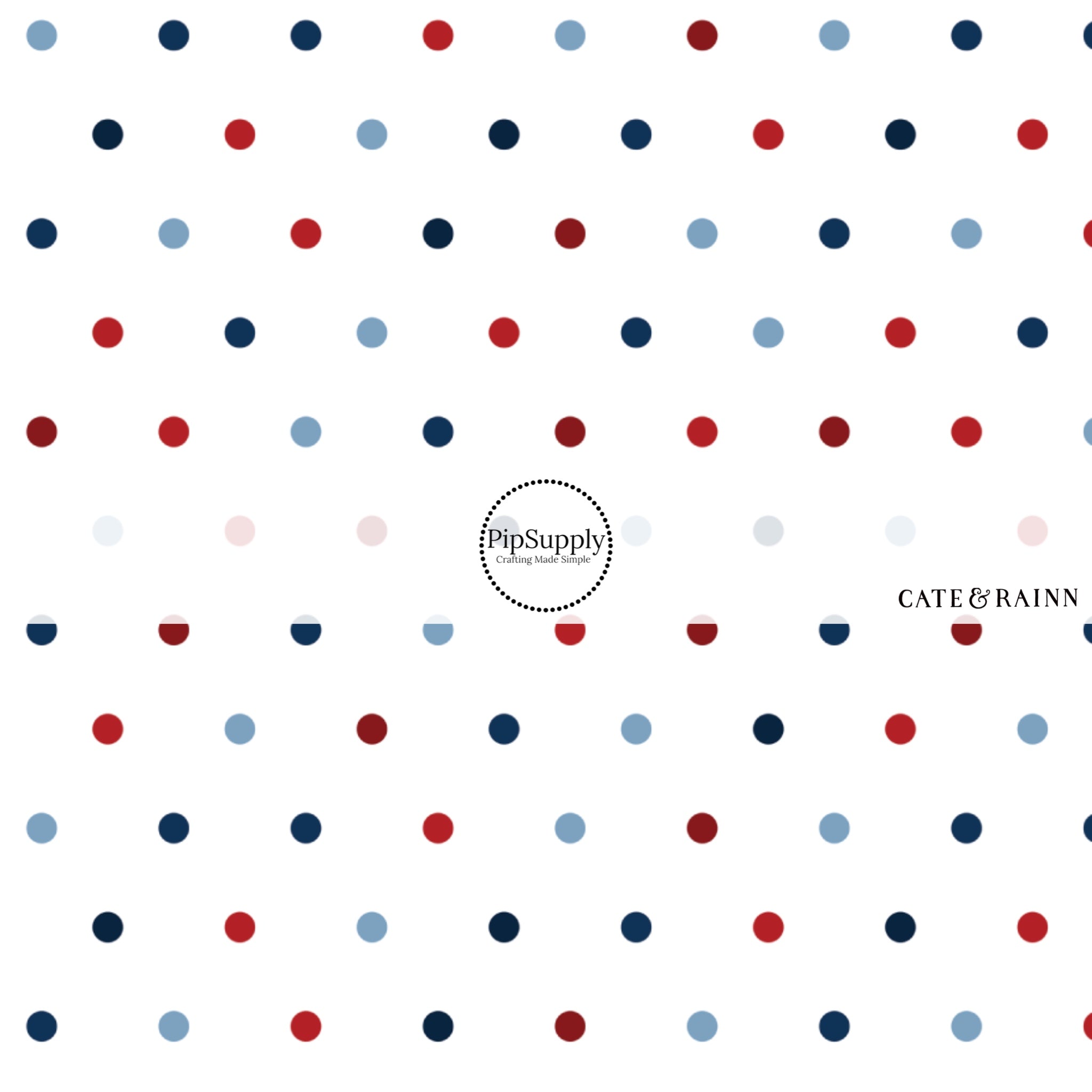 Patriotic Dots Fabric By The Yard - American Flag Dots Fabric By The ...