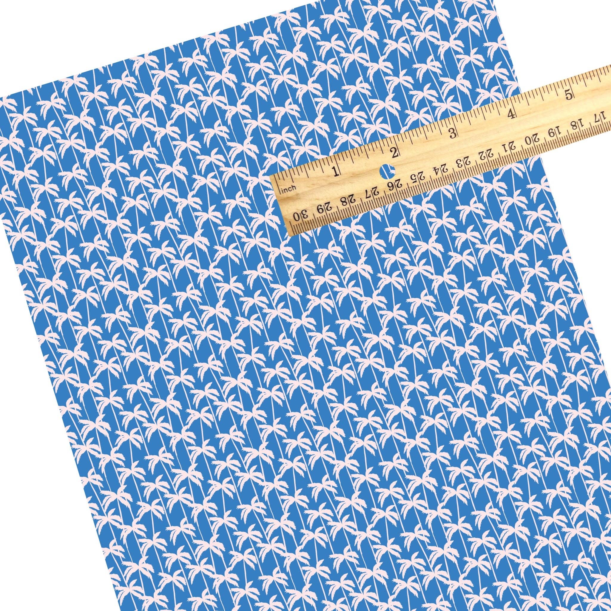 Palm Trees on Blue Faux Leather Sheets – Pip Supply