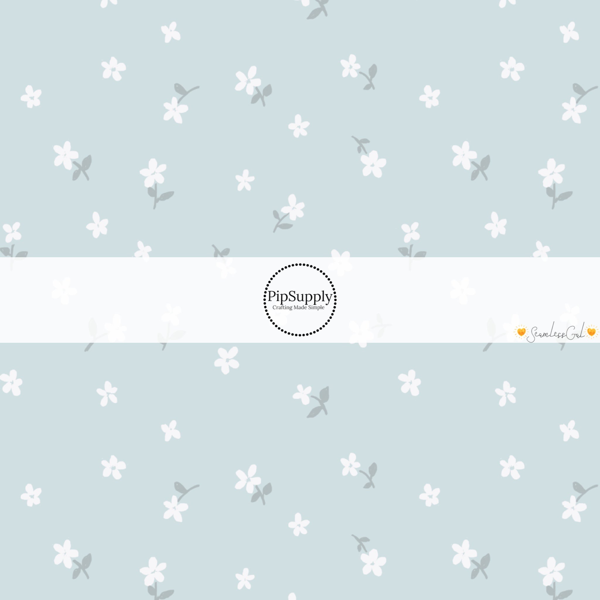 Spring Flowers Fabric By The Yard - Baby Blue Multi Flowers Fabric By ...