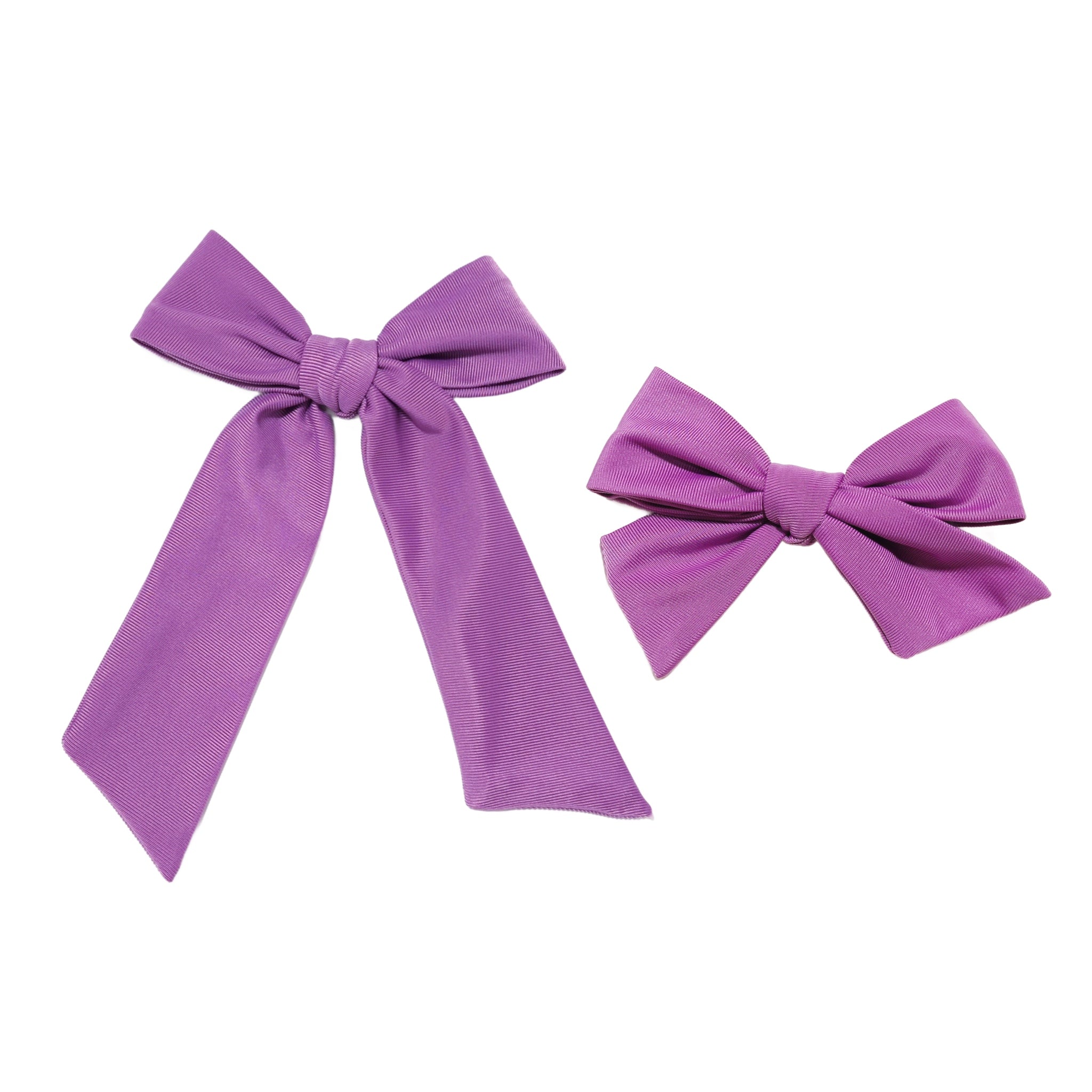 Summer Basic Swim Hair Bow w/ Clip - Purple Basic Swim Bows w/ Clip ...