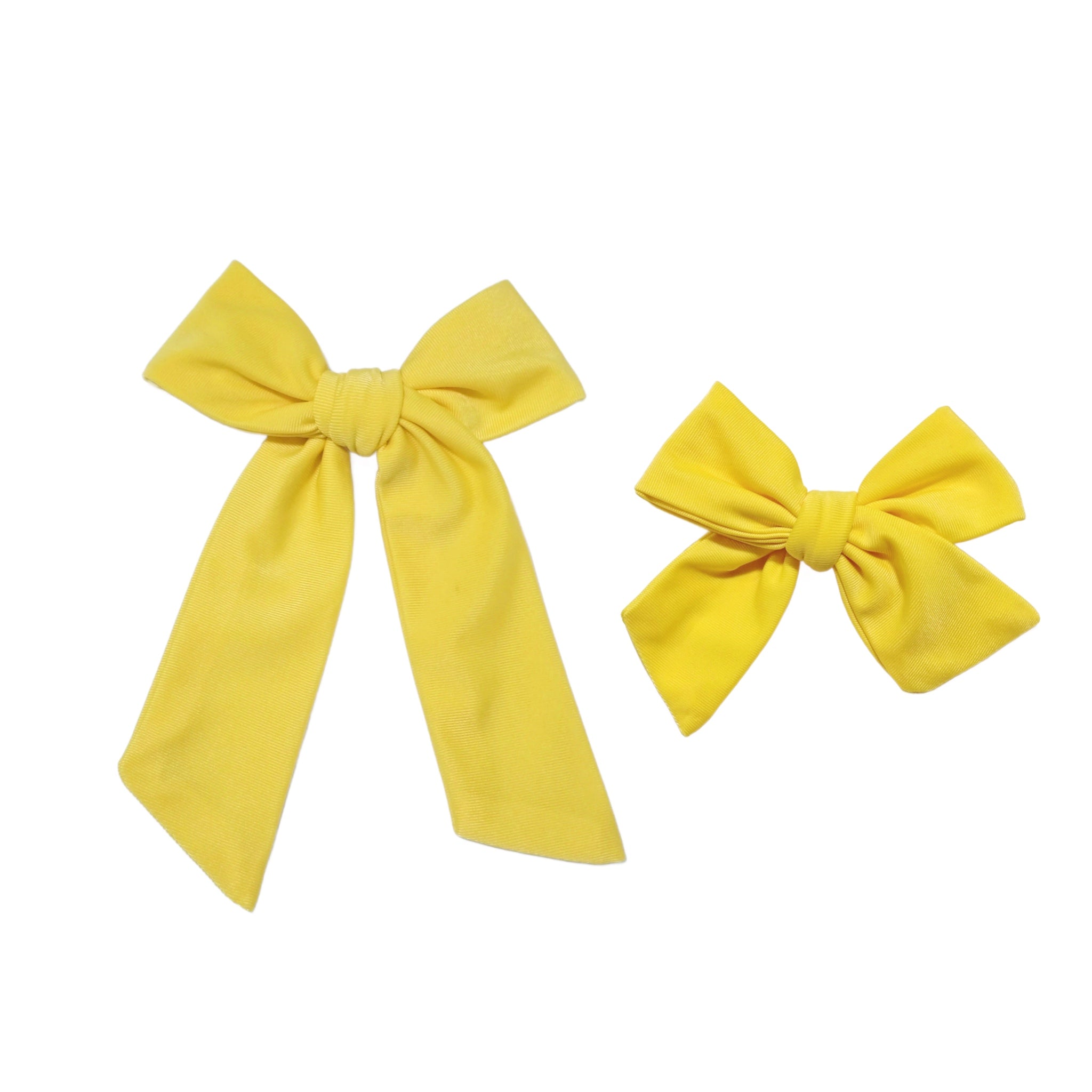 Summer Basic Swim Hair Bow w/ Clip - Yellow Basic Swim Bows w/ Clip ...