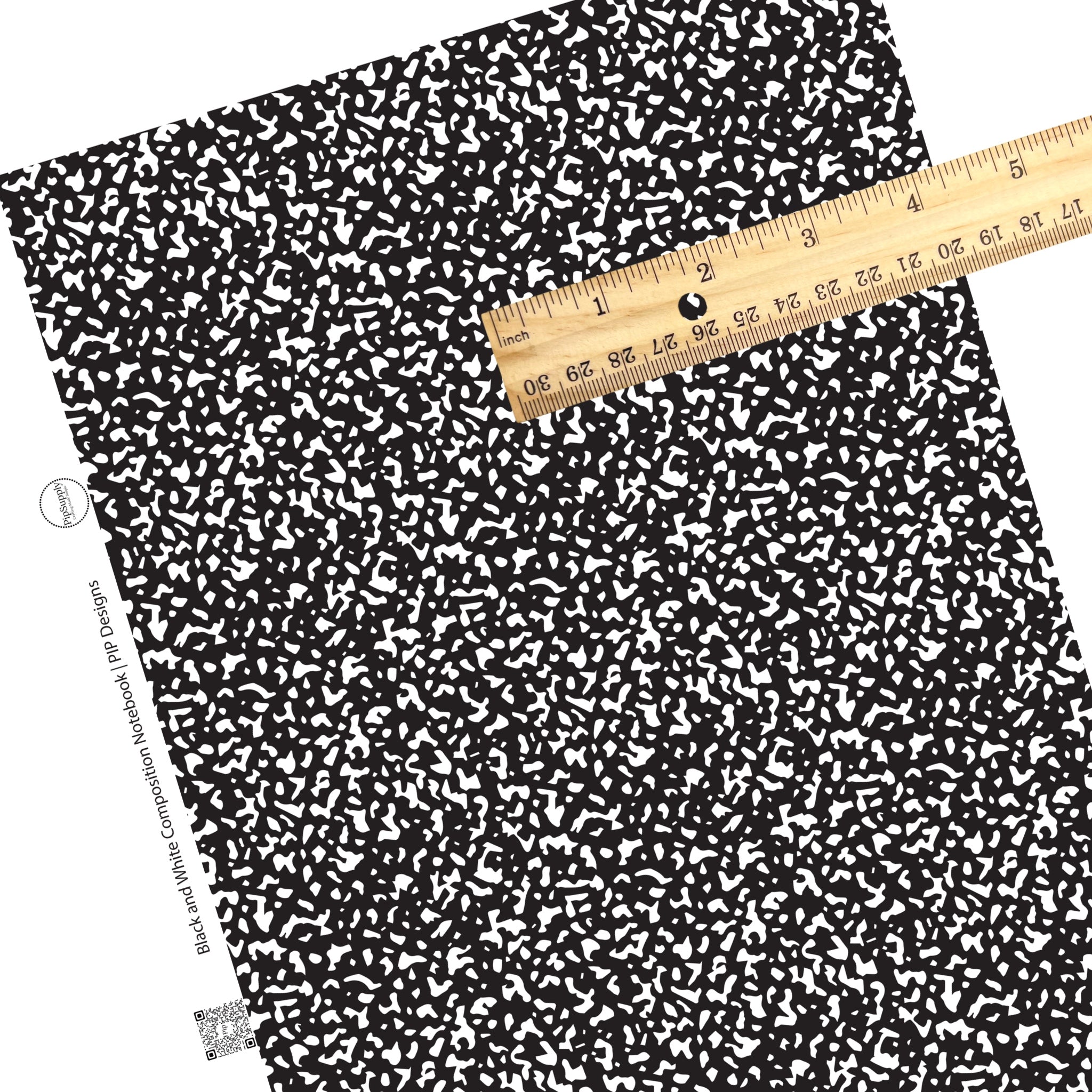 Black and White School Book Faux Leather Sheet - Black and White ...