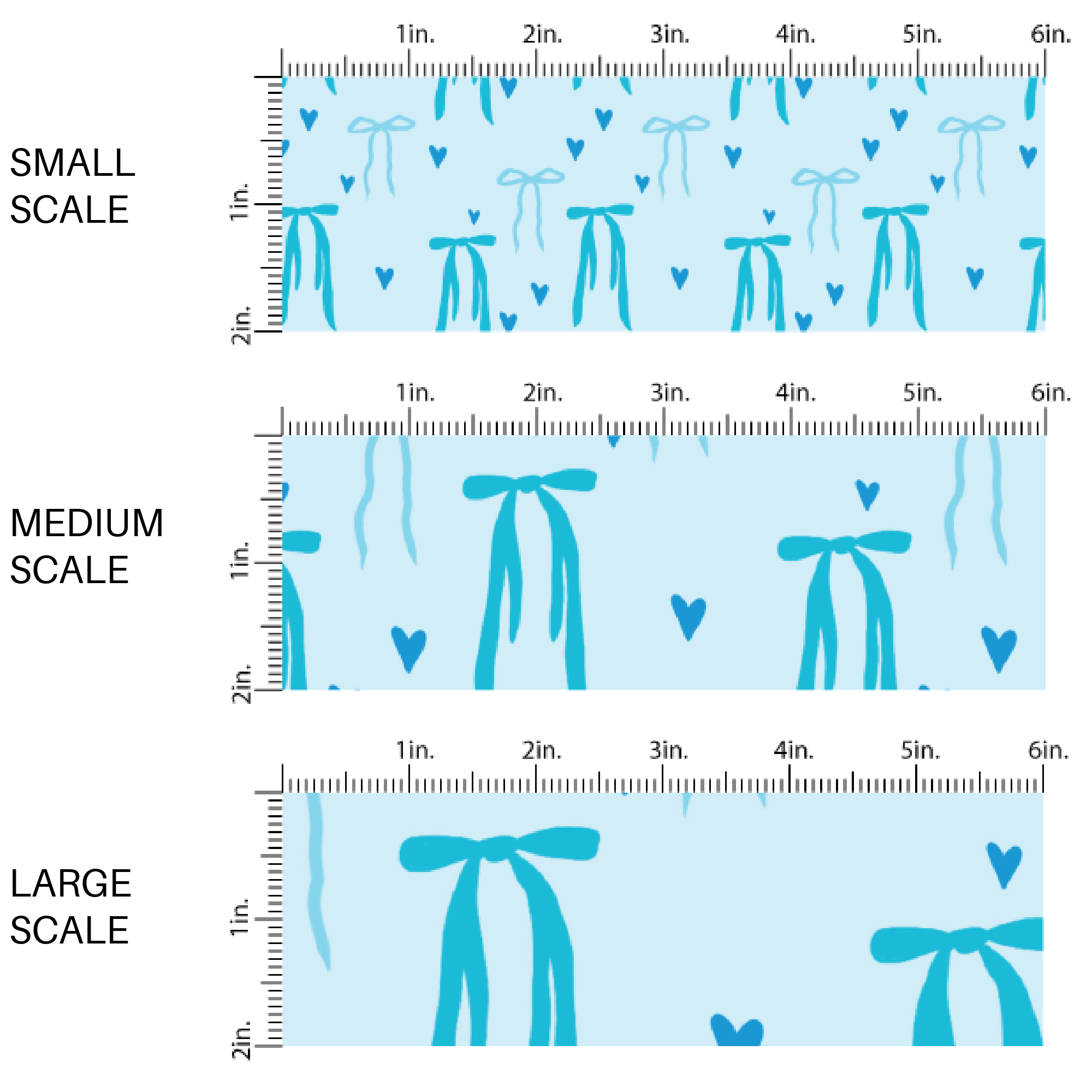 Coquette Fabric By The Yard - Blue Coquette Bows Fabric - Valentine's ...