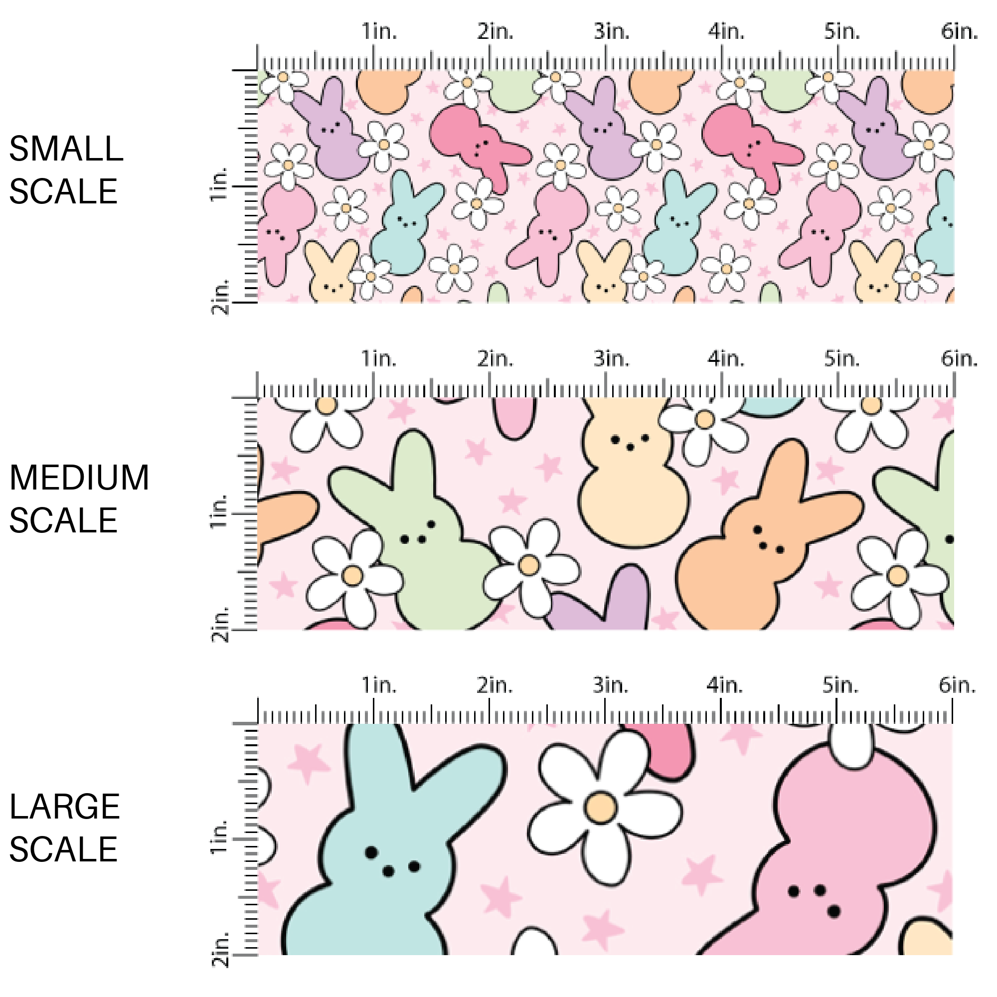 Spring Fabric By The Yard - Fluffy Bunnies Fabric - Easter Fabric – Pip ...