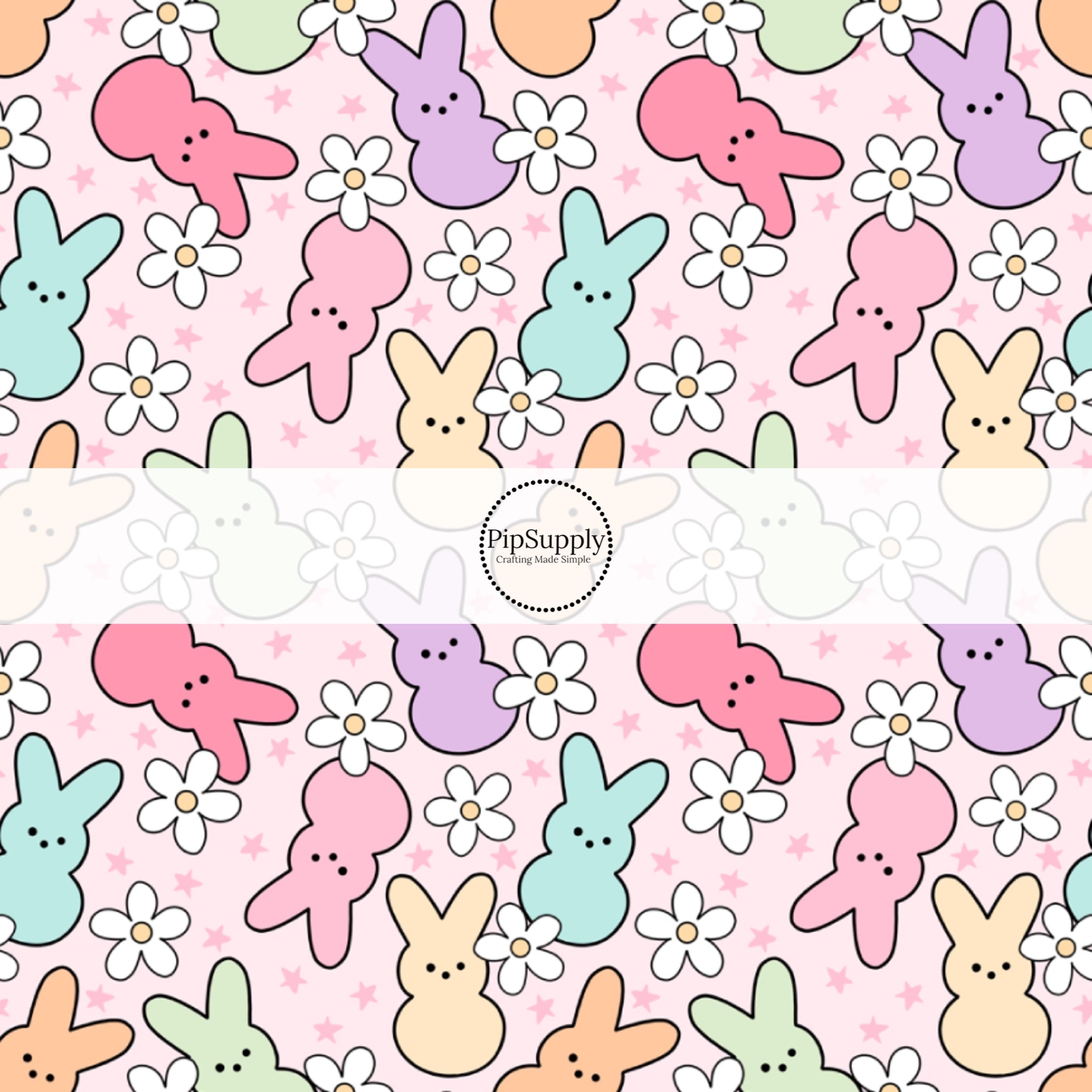 Spring Fabric By The Yard - Fluffy Bunnies Fabric - Easter Fabric – Pip ...