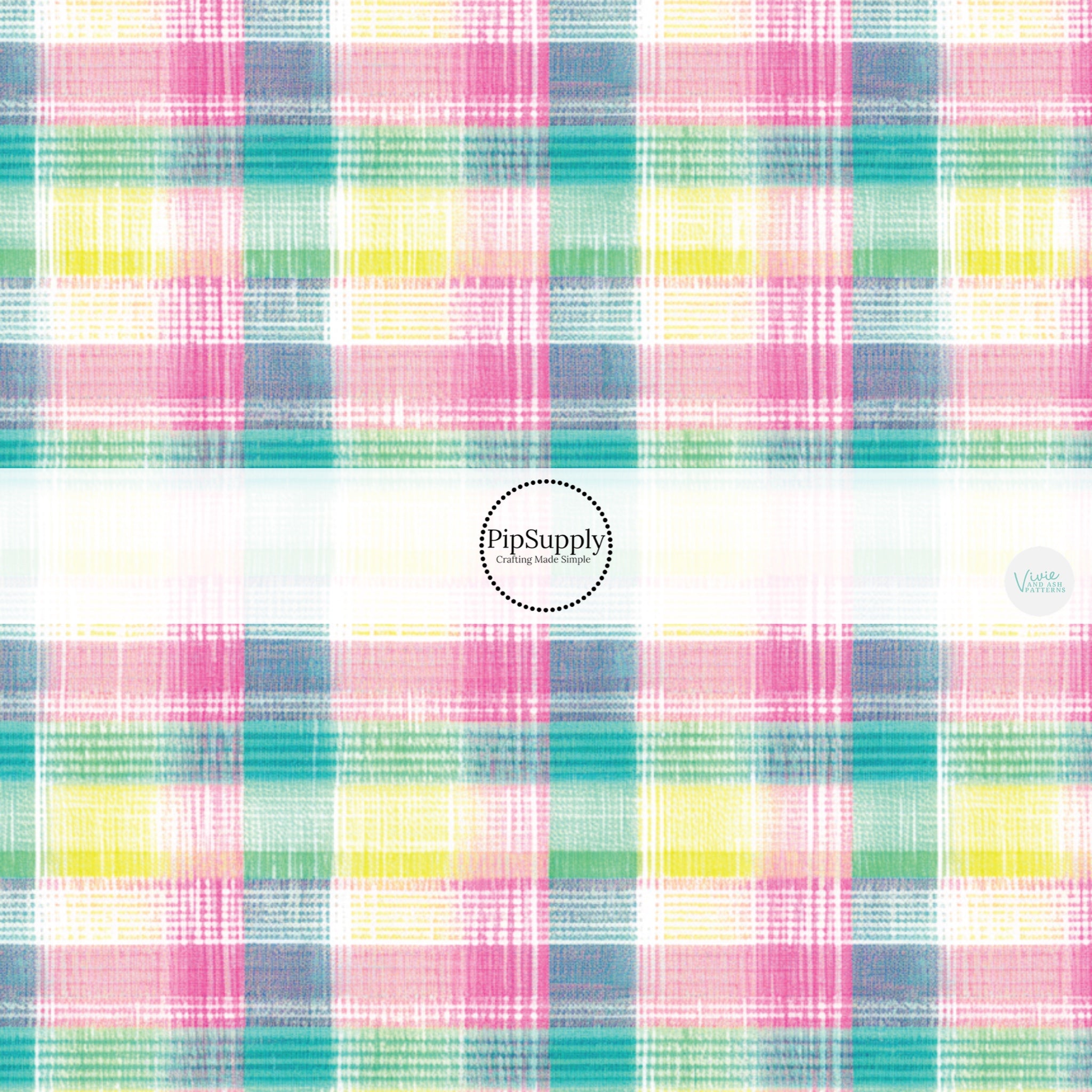 Spring Fabric By The Yard - Bright Multi Tartan Fabric - Plaid Fabric ...