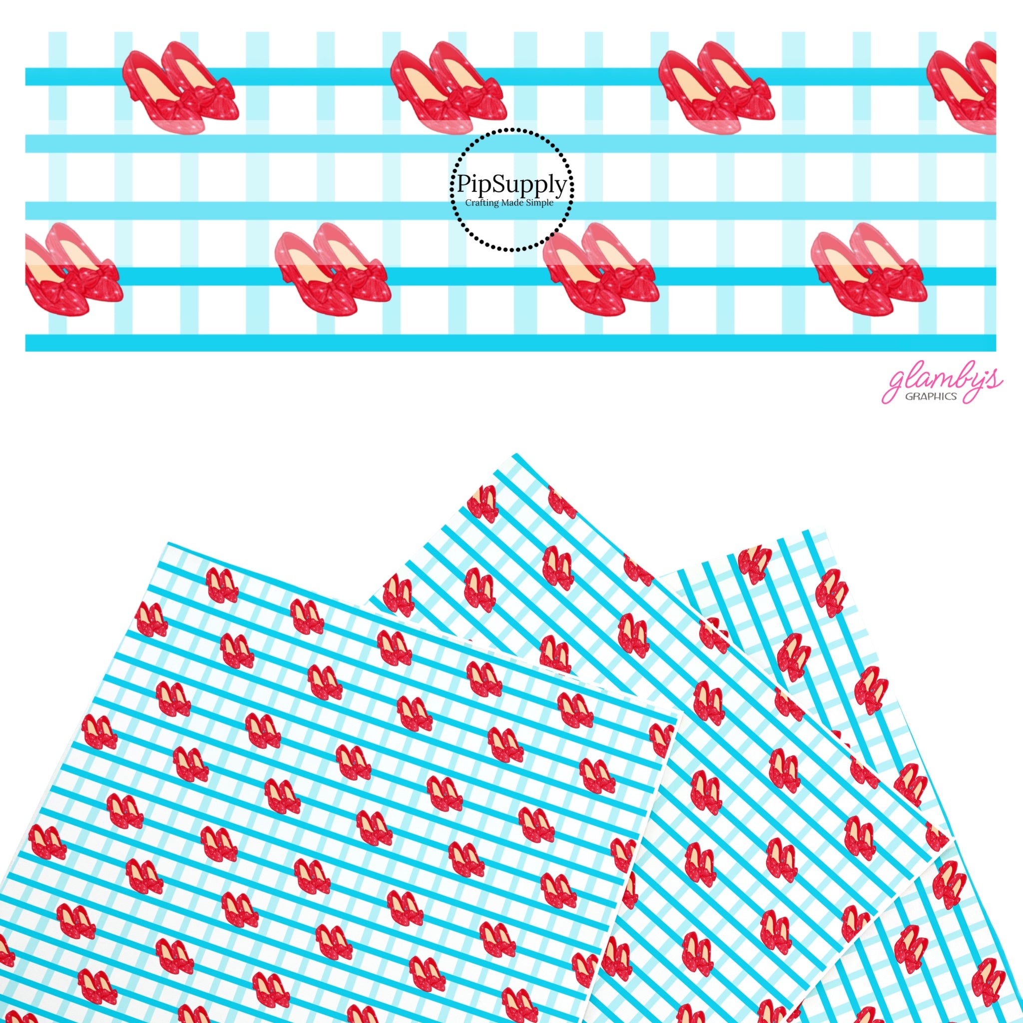 Red Heels Faux Leather Sheets - Click Your Heels Faux Leather Sheets ...
