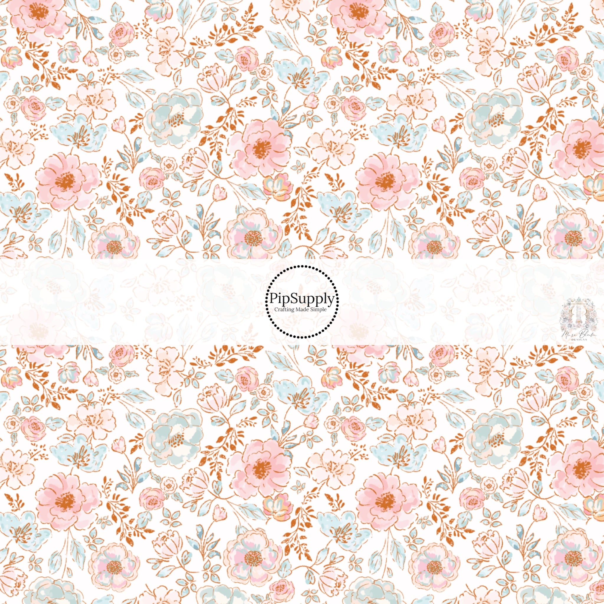 Spring Flowers Fabric By The Yard - Dainty Spring Floral Cream Fabric ...