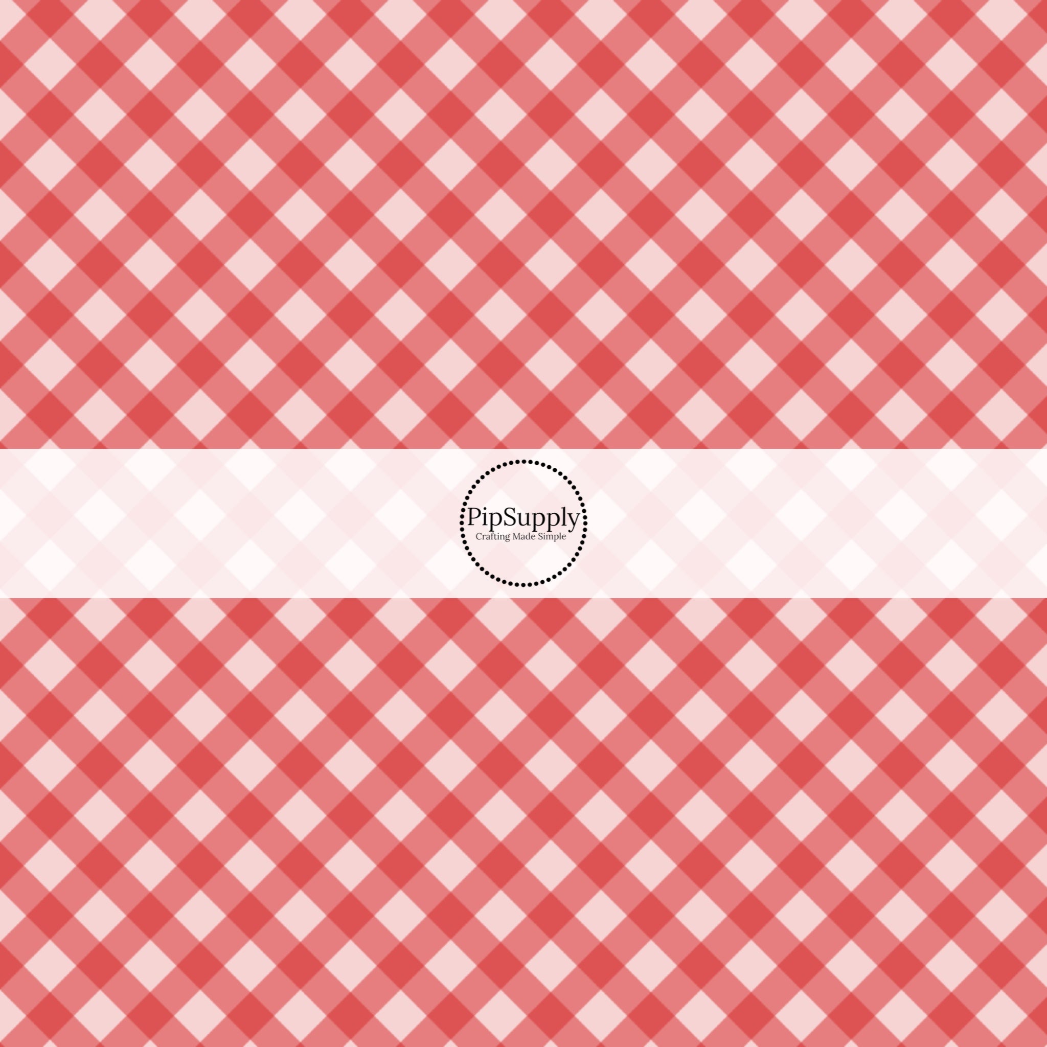 Spring Plaid Fabric By The Yard - Dark Watermelon Plaid Fabric By The ...