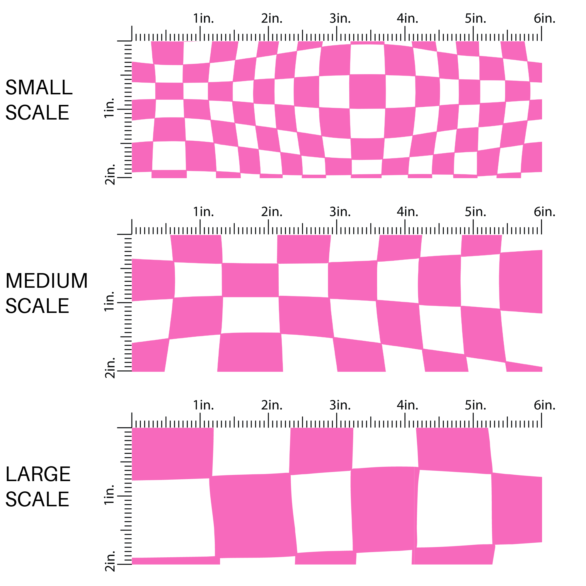 Wavy Checkered Pink Fabric By The Yard – Pip Supply