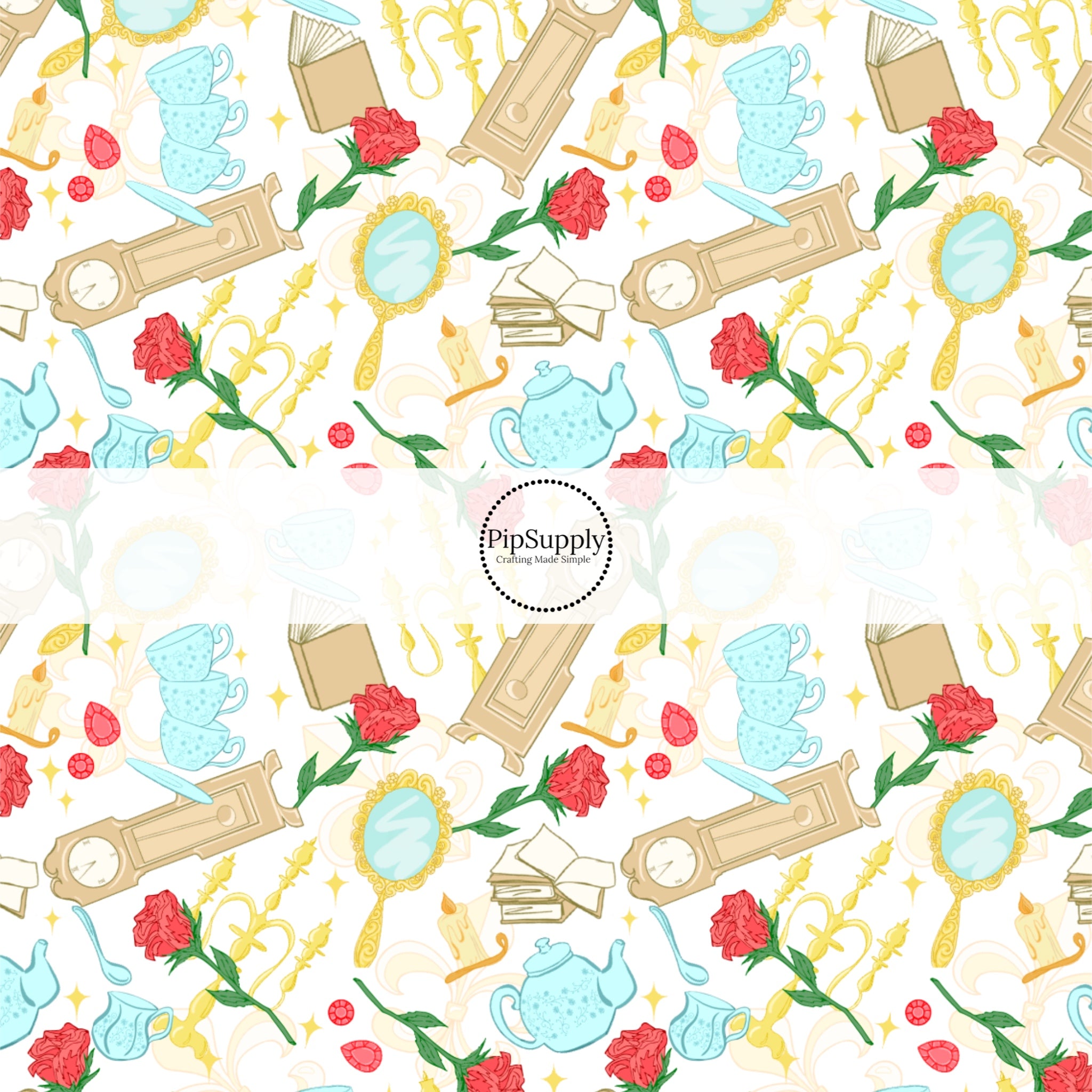 Princess Themed Fabric By The Yard - Enchanted Beauty Fabric By The ...