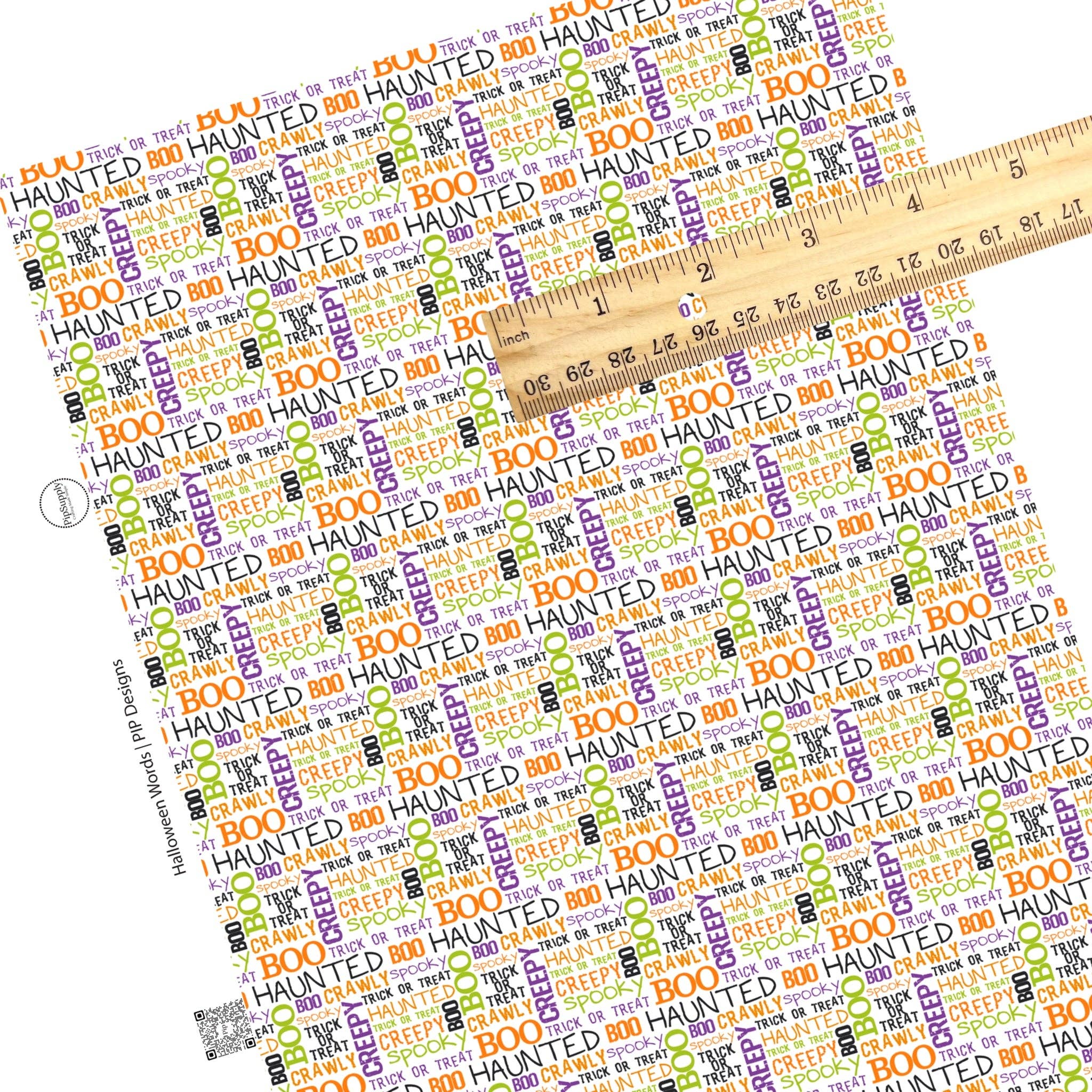 Halloween Words Faux Leather Sheet – Pip Supply