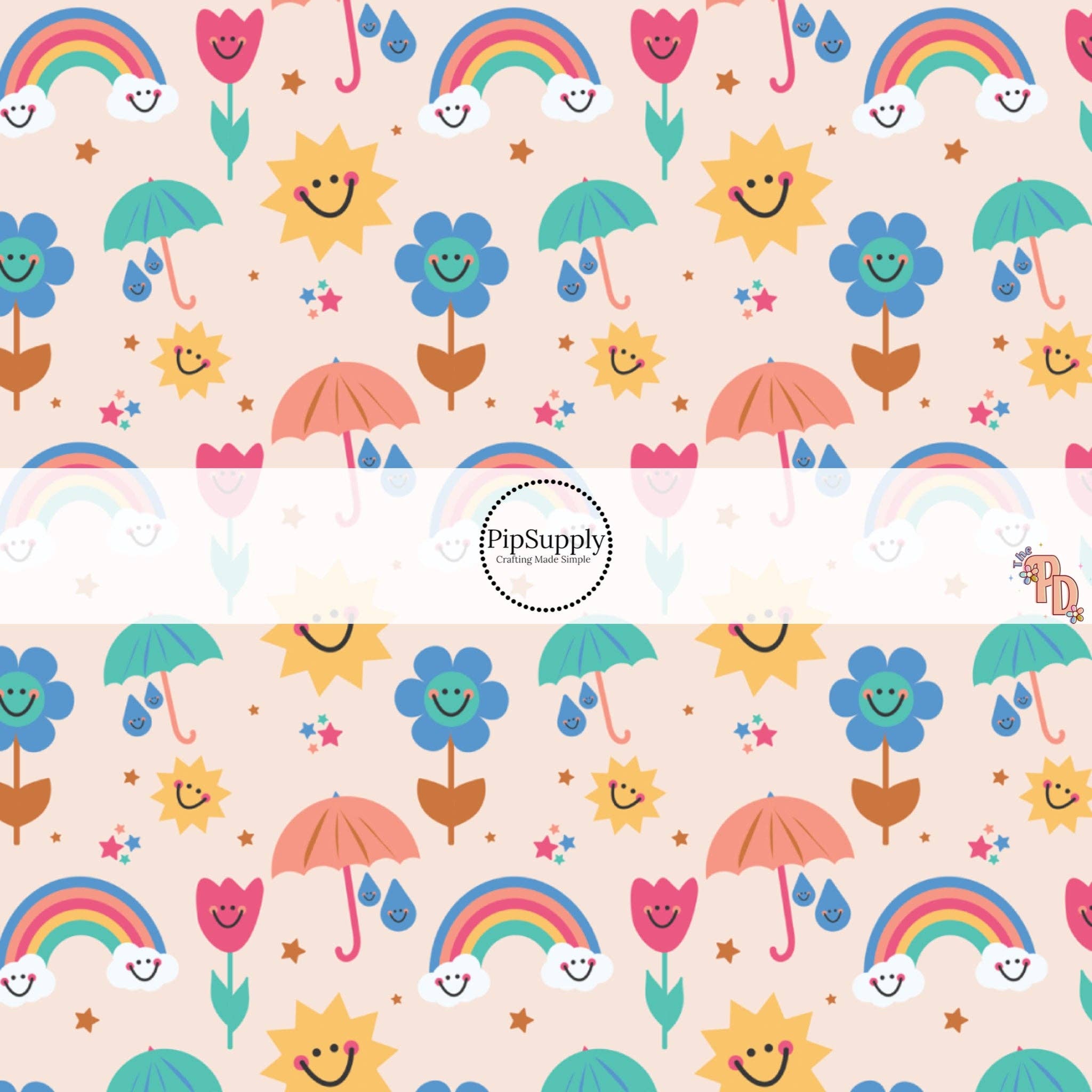 Beige How's the Weather Fabric By The Yard – Pip Supply