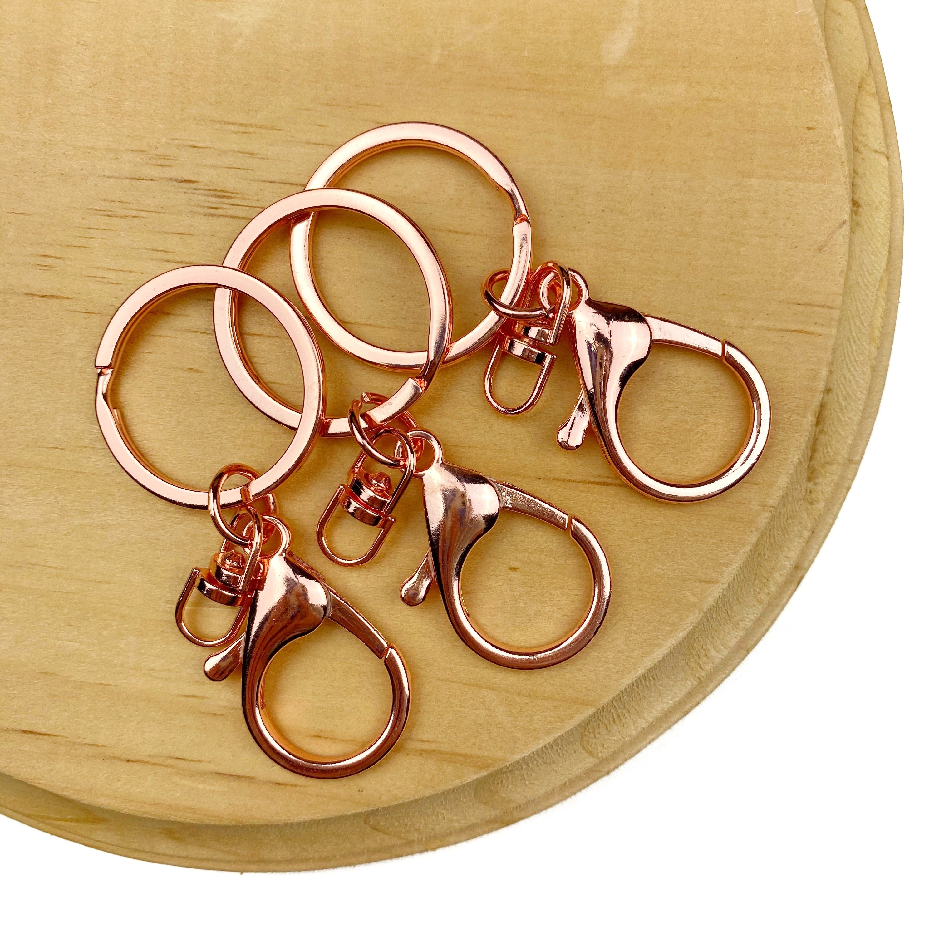 Set of 3 - Rose Gold Lobster Clasp Keychains Hardware – Pip Supply