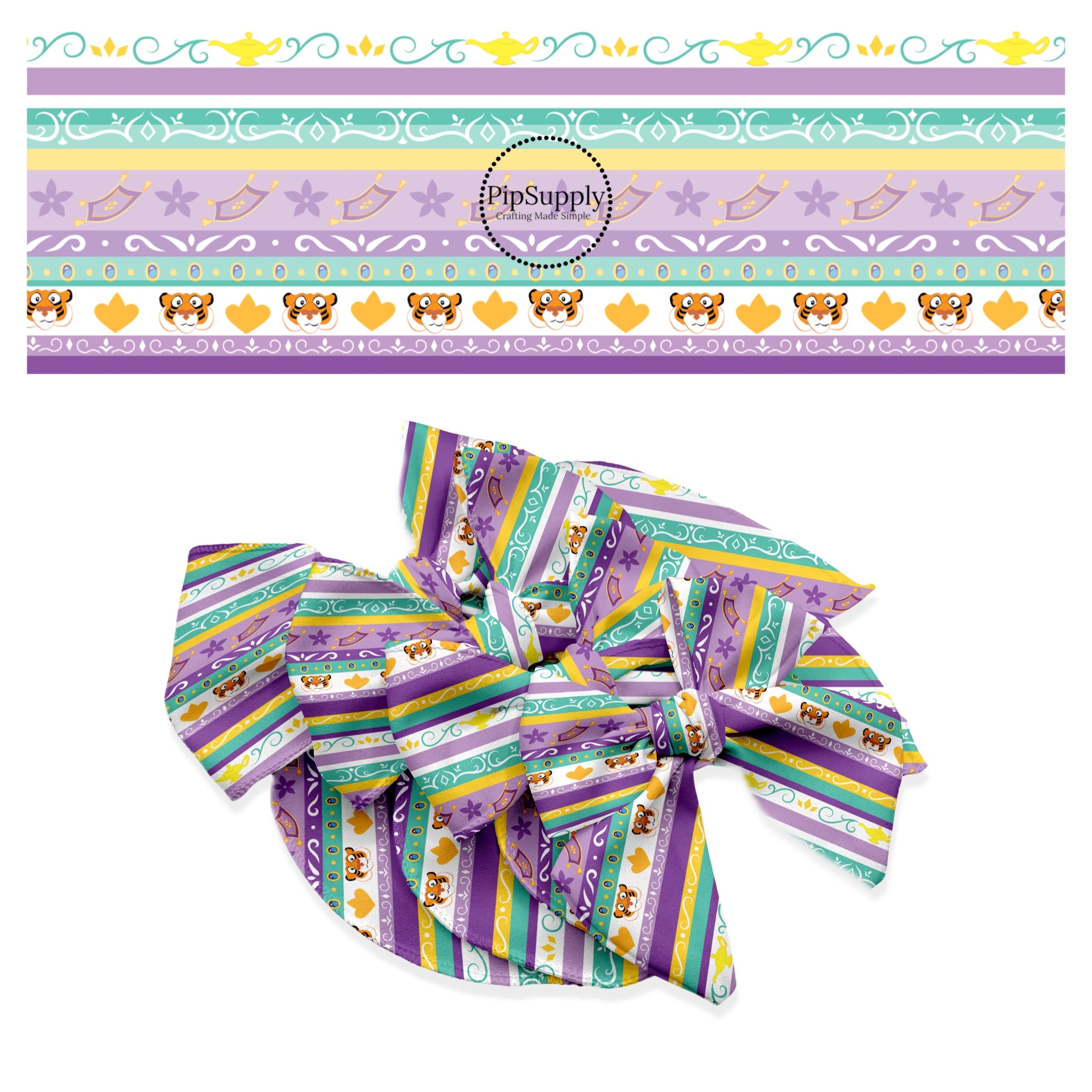 Tiger and Magic Rug Princess Stripes Bow Strips - Arabian Nights ...