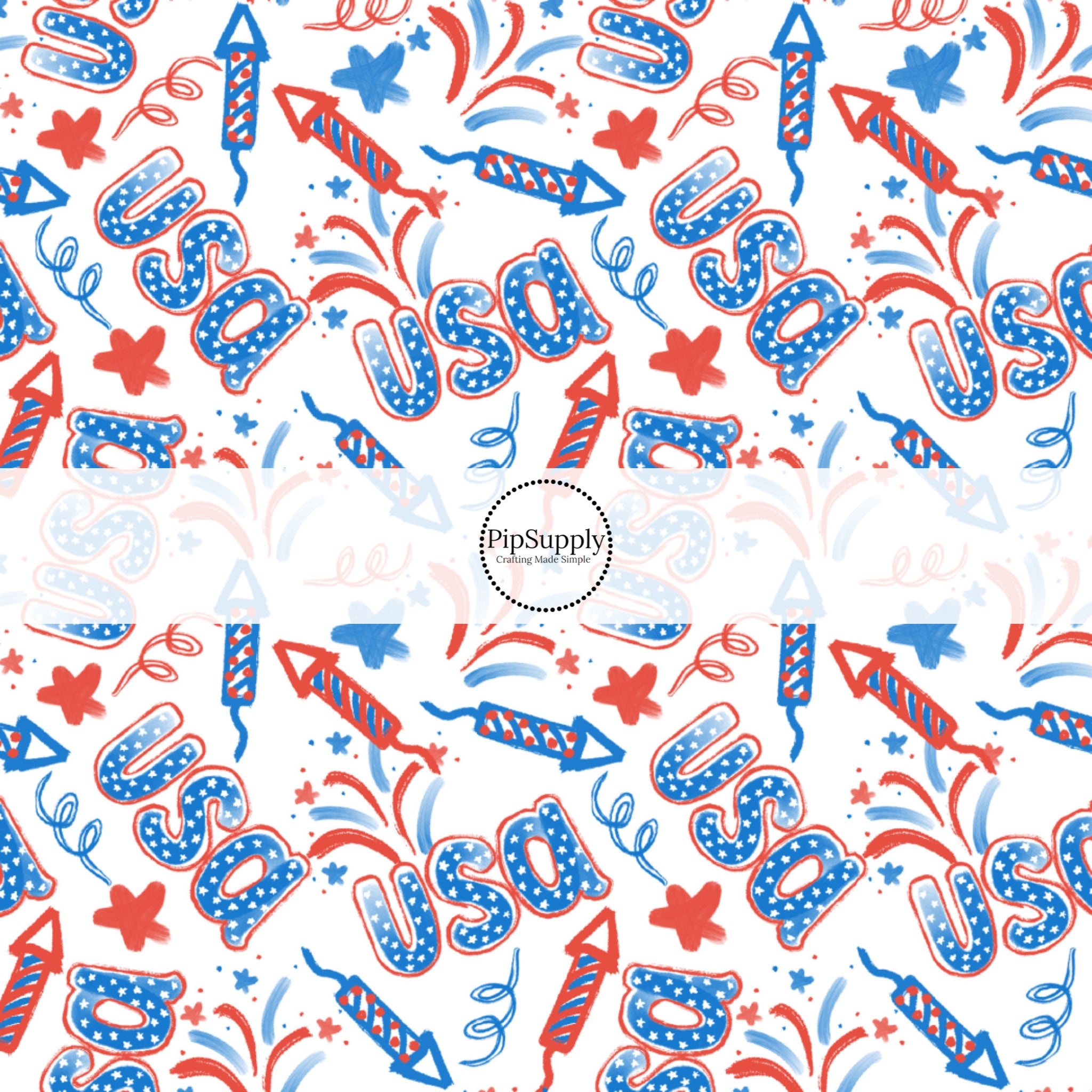 Patriotic Fabric By The Yard - USA Fireworks Fabric By The Yard – Pip ...