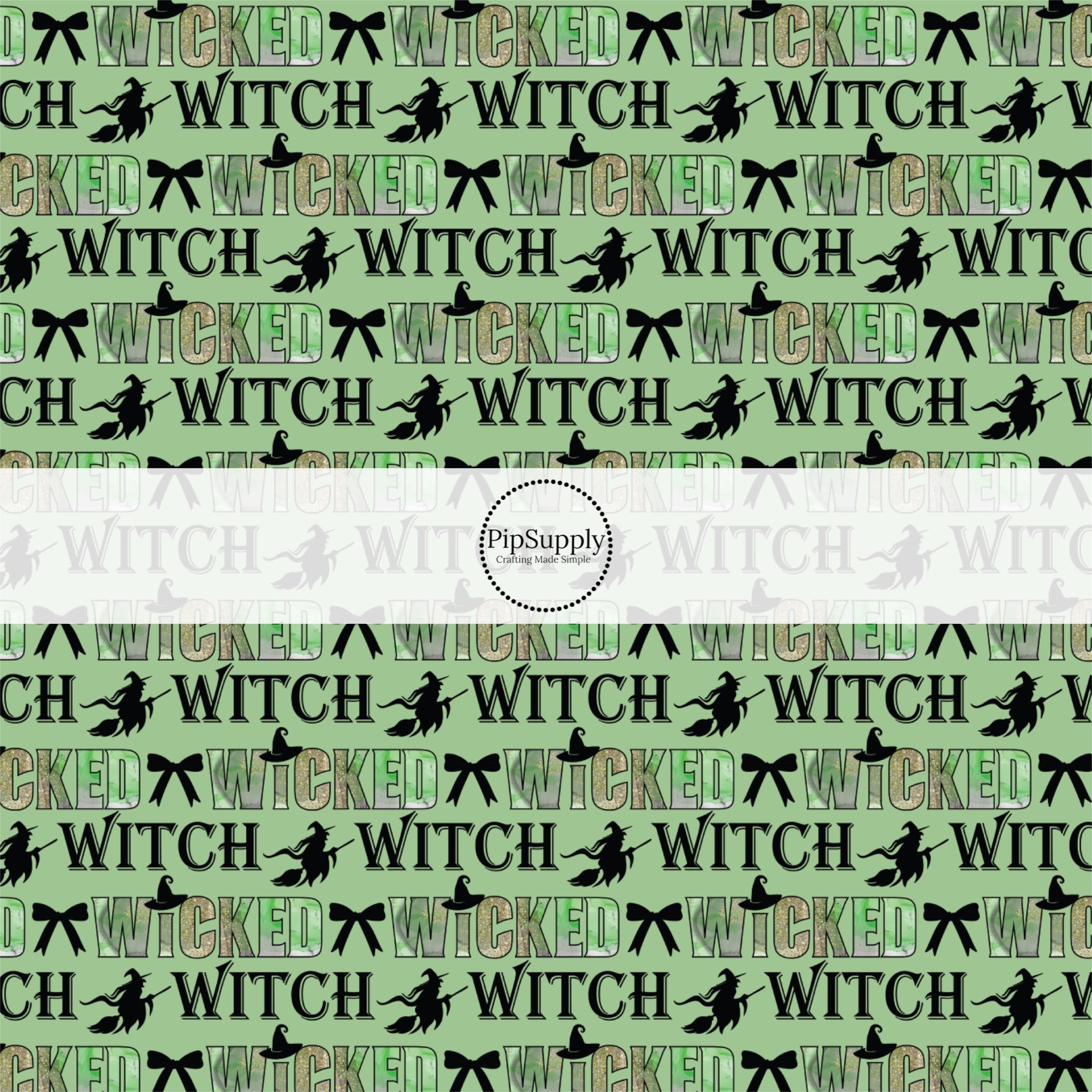 Witch Theme Sayings Faux Leather Sheets - Wicked Witch Fabric By The ...