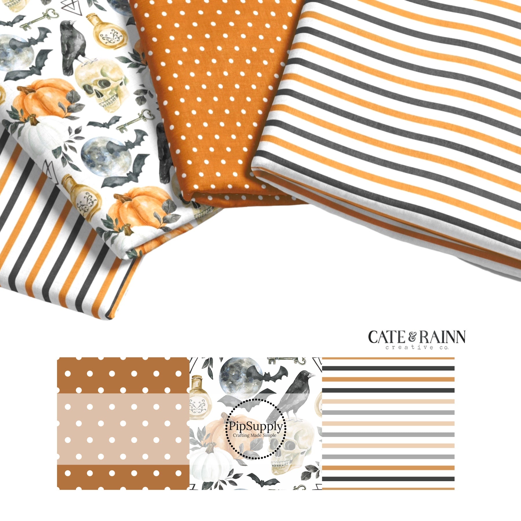 Halloween Fabric - All Hallows Eve | Cate & Rainn | Fabric By The Yard ...