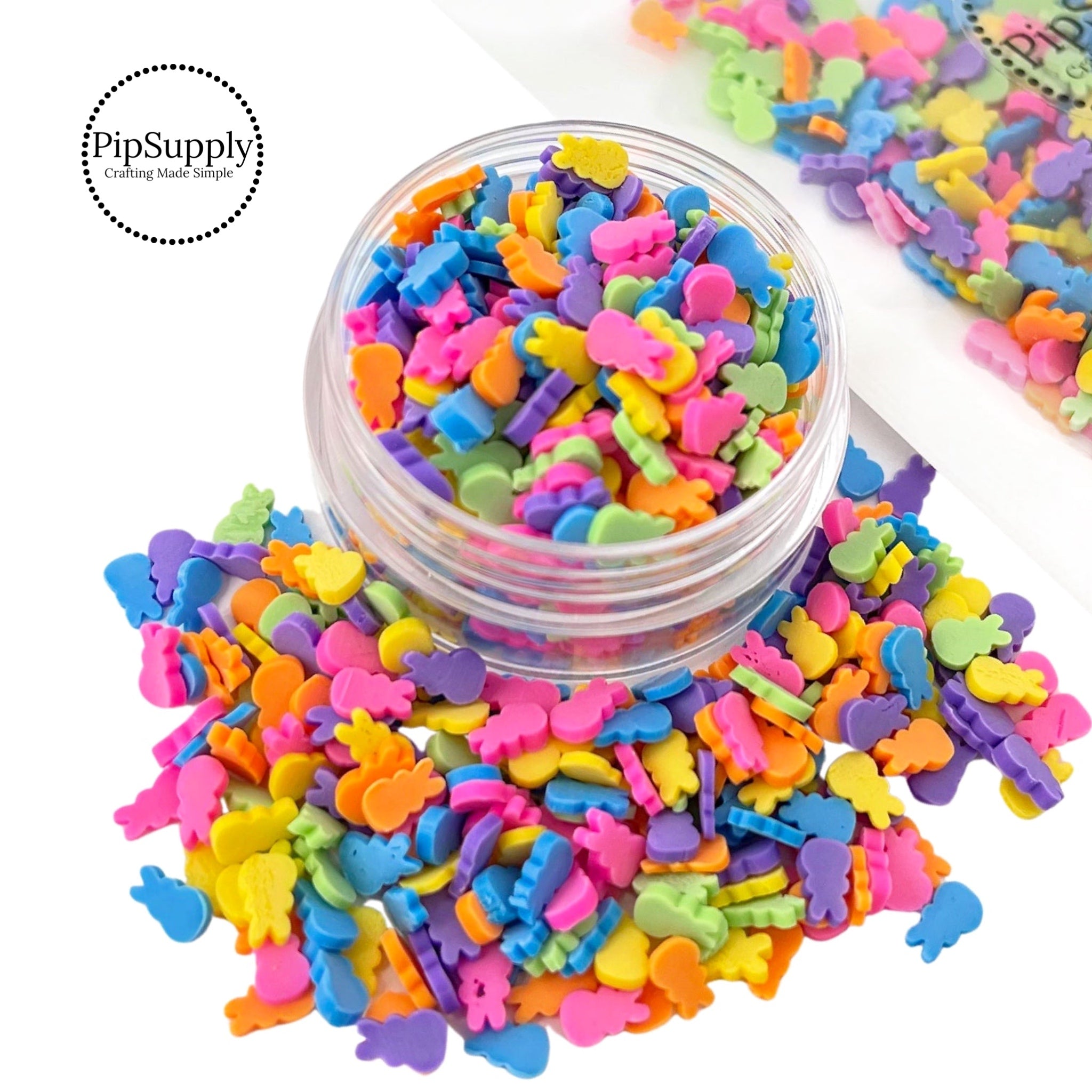 Easter Vibrant Bright Spring Clay Slices - Bunny Hop Brights Clays ...