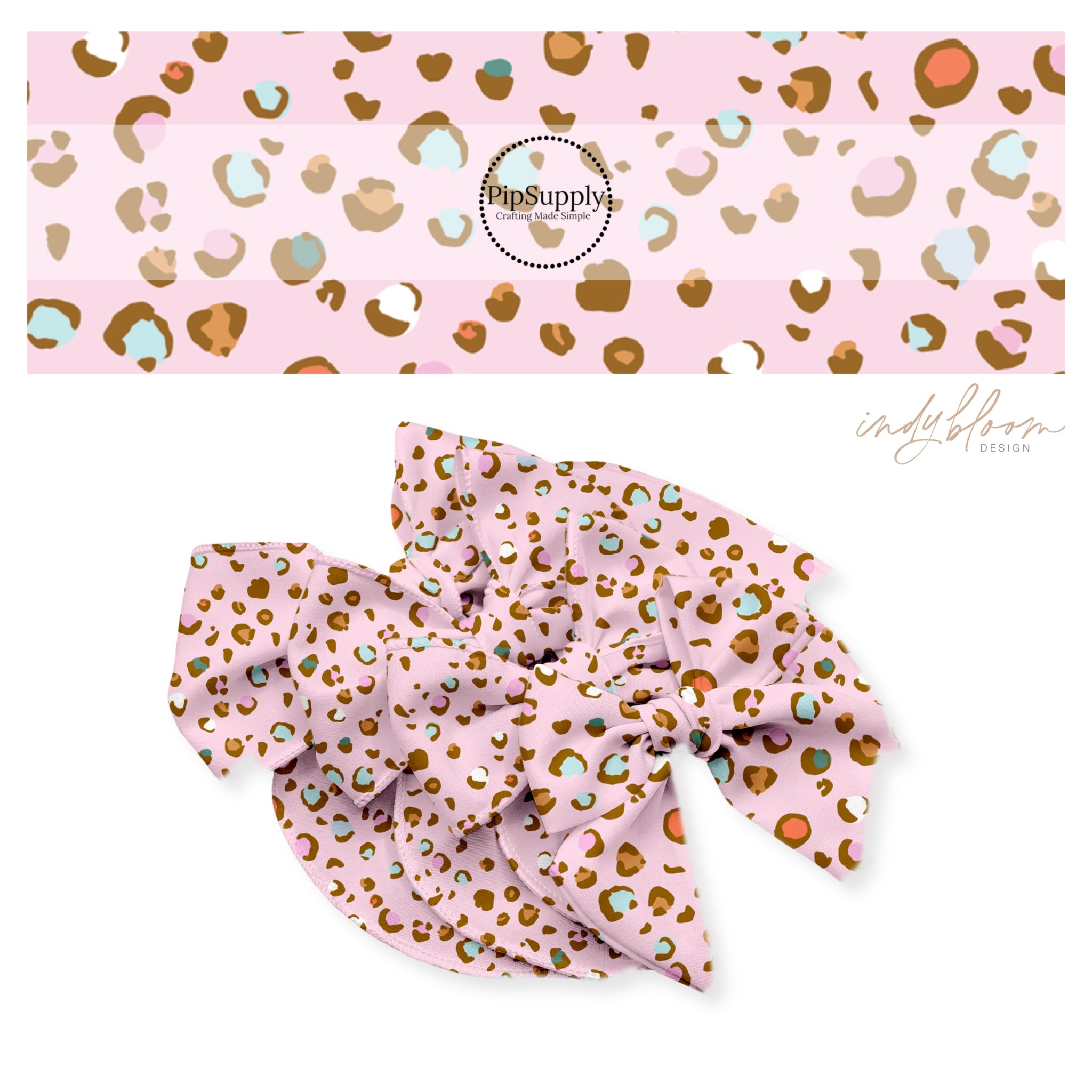Cheetah Print Bow Strips - Multi Bubblegum Cheetah Bow Strips - Animal ...