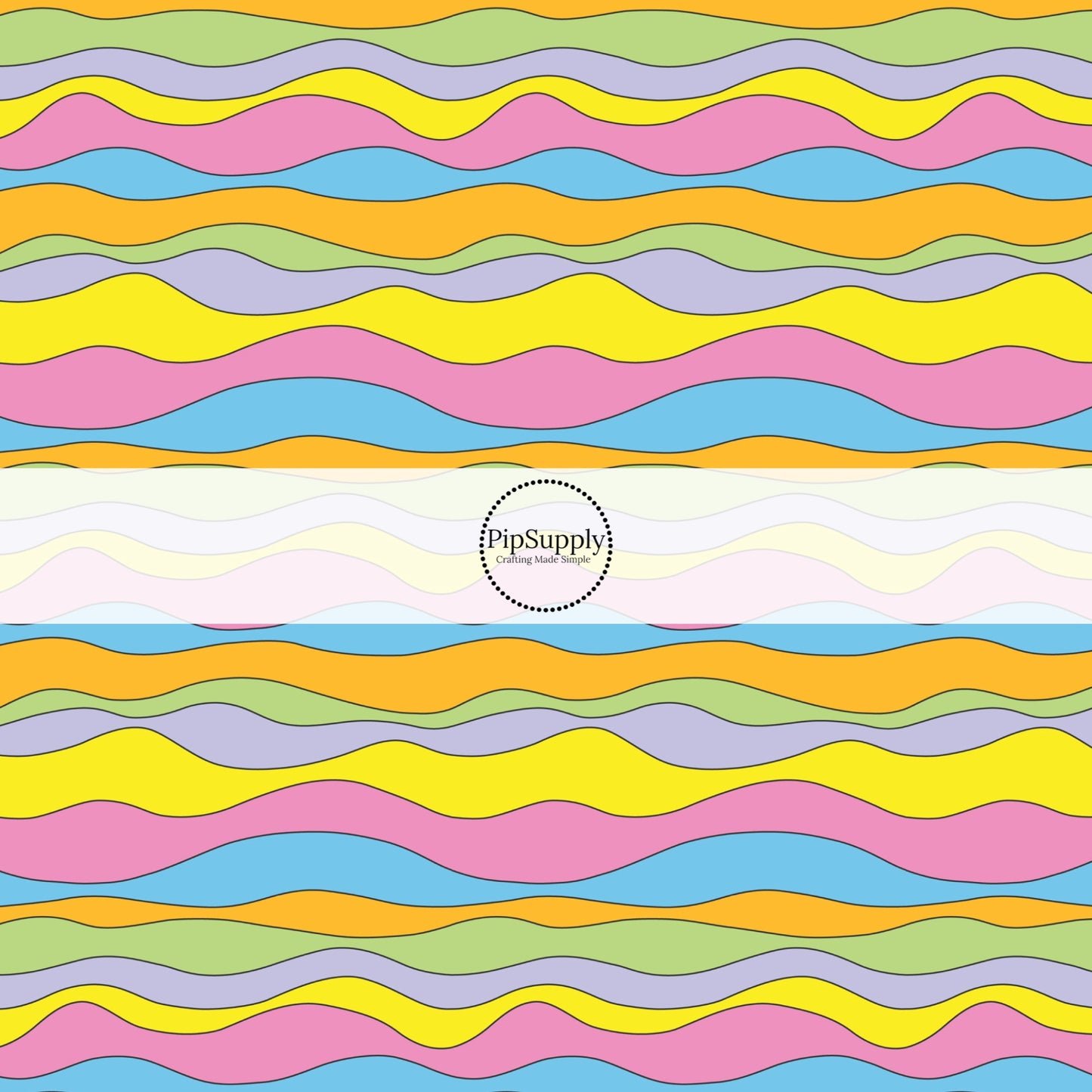 Colorful Wavy Pattern Bow Strips - Colorful Waves Bow Strips - Reading ...